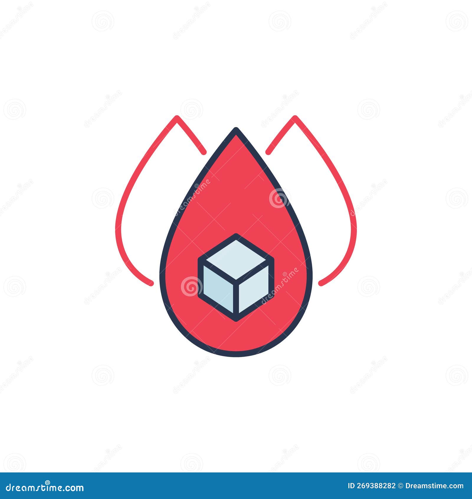 Glucose in Blood Vector Concept Colored Creative Icon or Symbol Stock ...
