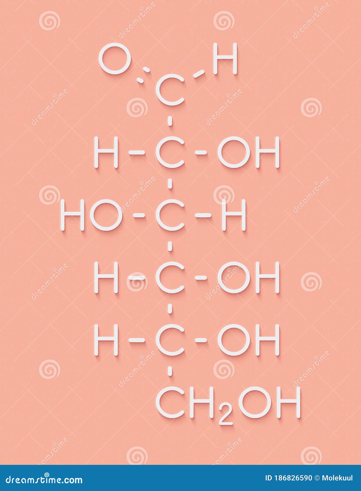 Glucose D-glucose, Dextrose Grape Sugar Molecule. Skeletal Formula ...