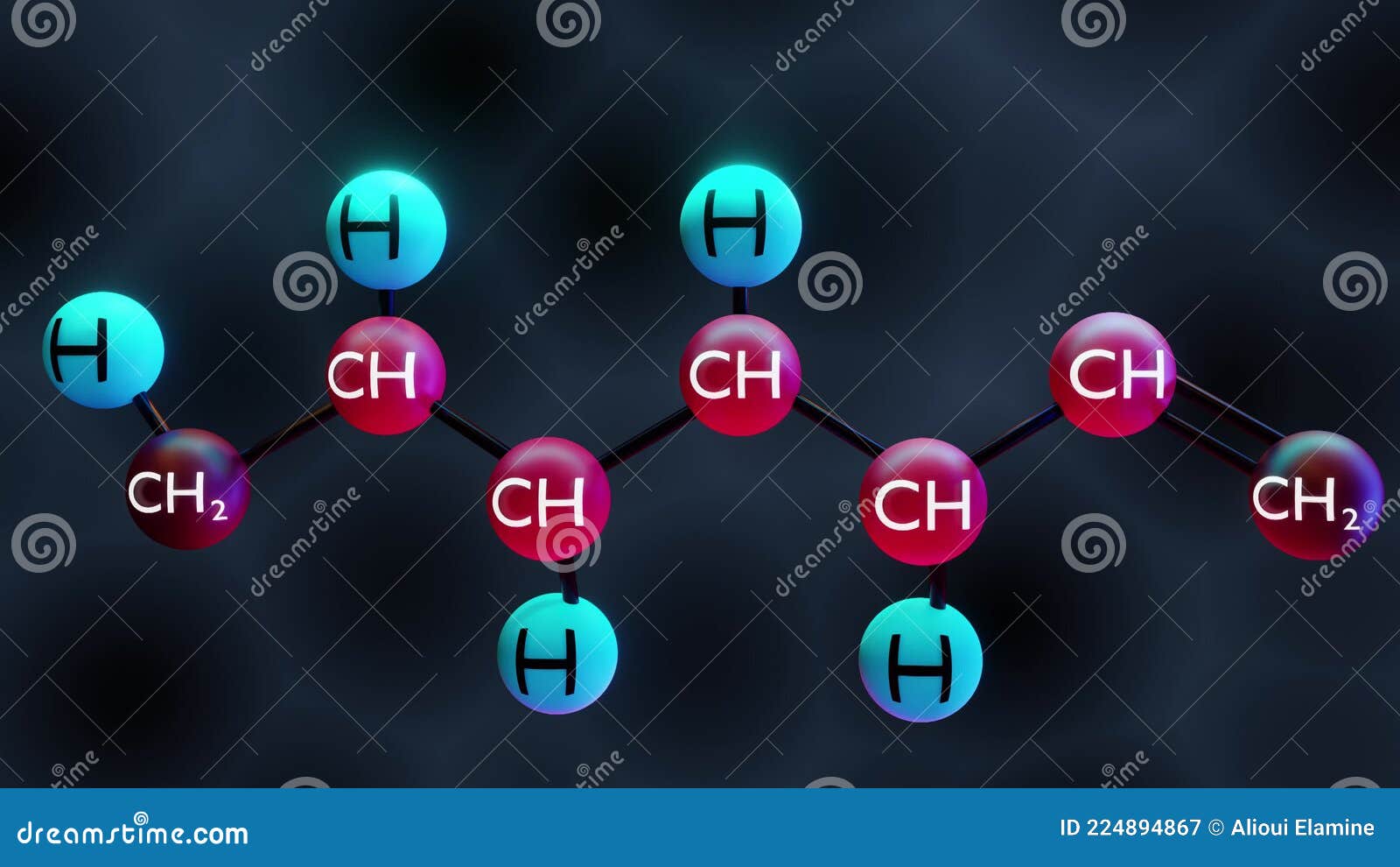Glucose (dextrose, D-glucose) Molecule. Linear Form Stock Video - Video ...