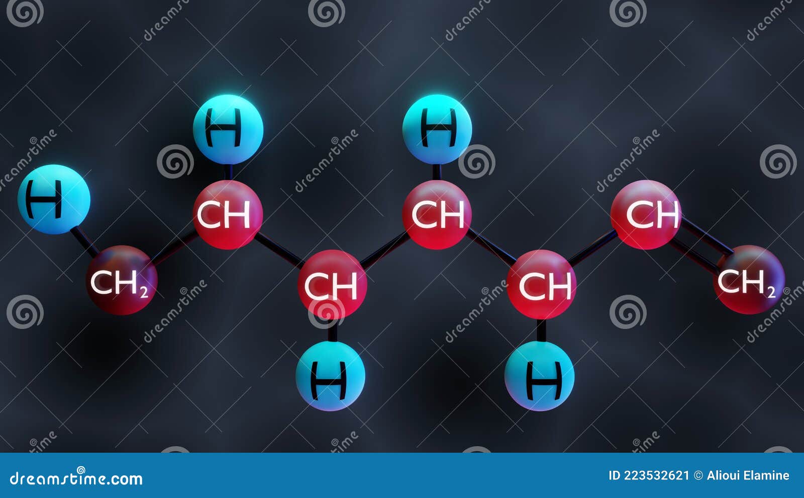 Glucose (dextrose, D-glucose) Molecule. Linear Form. Structural ...