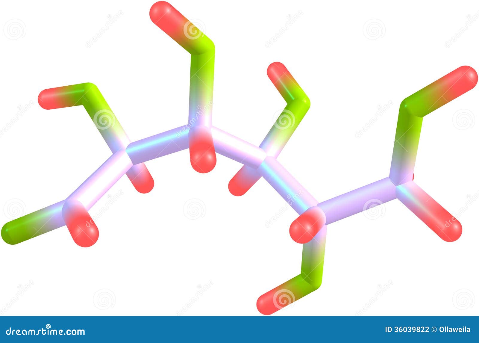 3D Model Of Glucose Molecule Vector Illustration | CartoonDealer.com ...