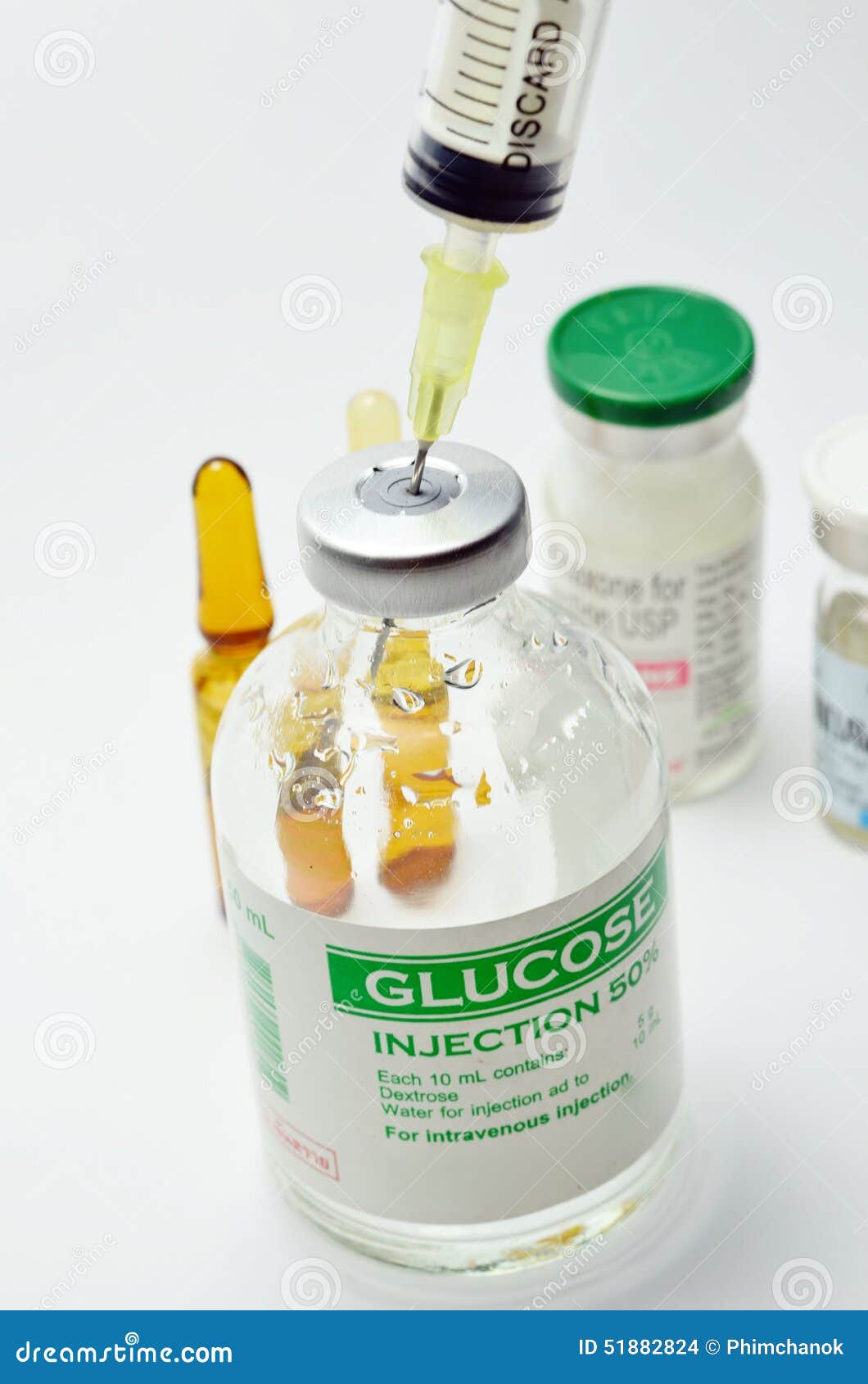 Glucose syringe draws stock photo. Image of diabetic - 51882824