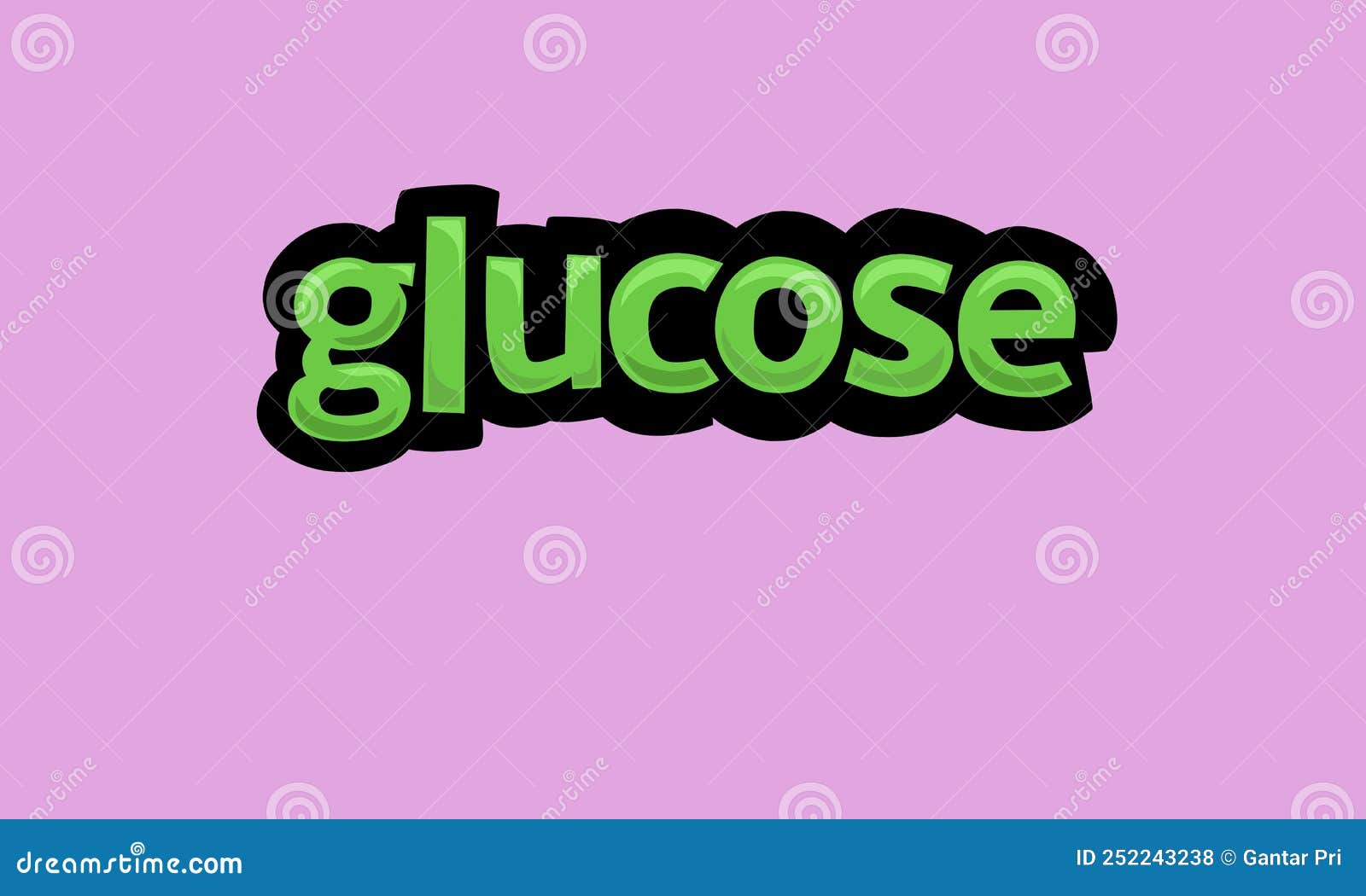 GLUCOSE Writing Vector Design on Pink Background Stock Vector ...