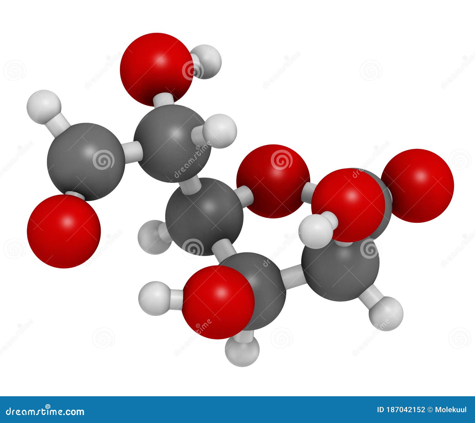 Glucuronolactone Molecule. 3D Rendering. Used in Food Supplements and ...