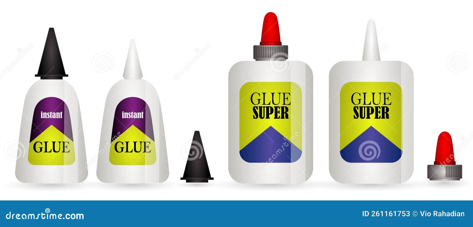 Various of Tubes Glue Stick Isolated Stock Illustration - Illustration ...