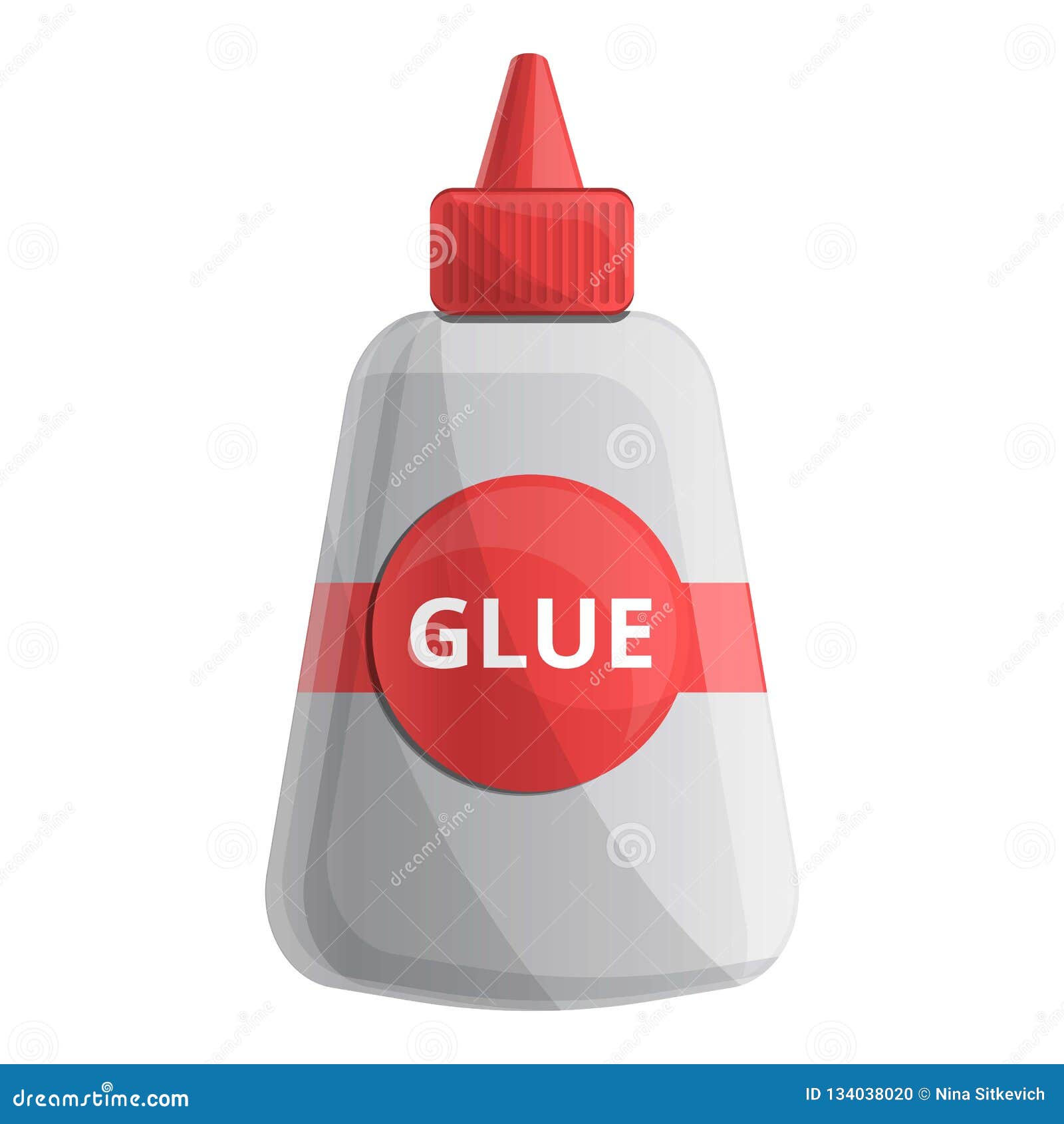 Glue Bottle Icon, Cartoon Style Stock Vector - Illustration of color ...