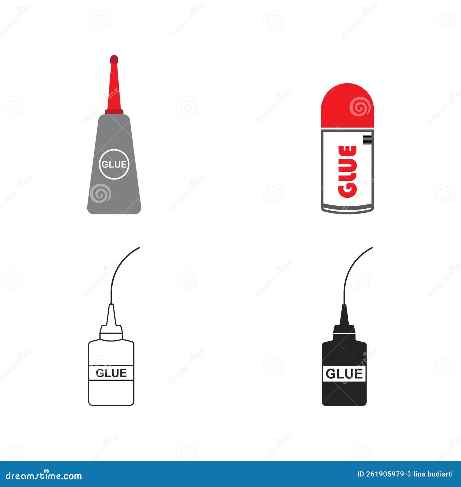 Glue icon stock vector. Illustration of design, icon - 261905979