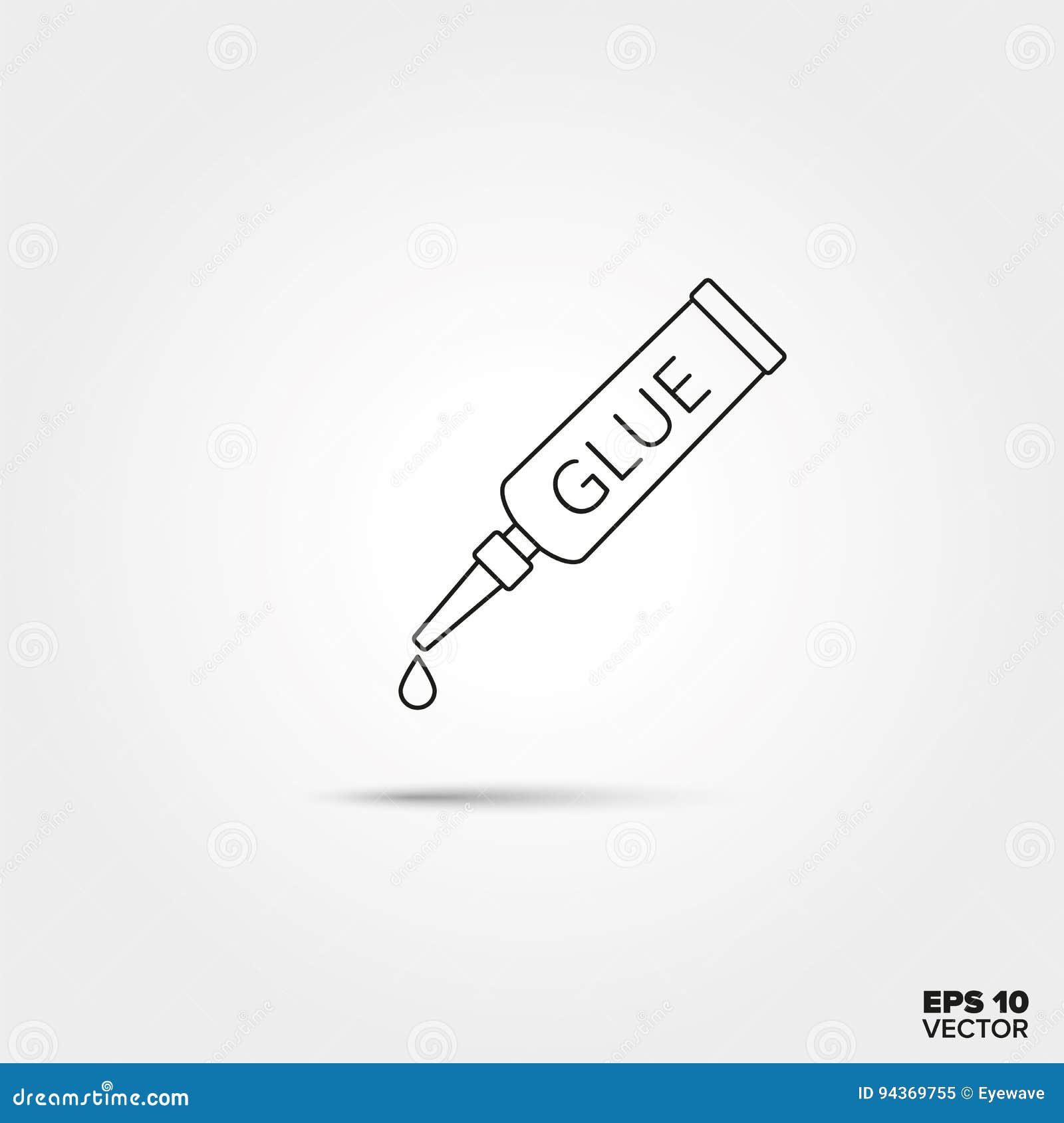 Glue Line Icon stock vector. Illustration of drop, glue - 94369755