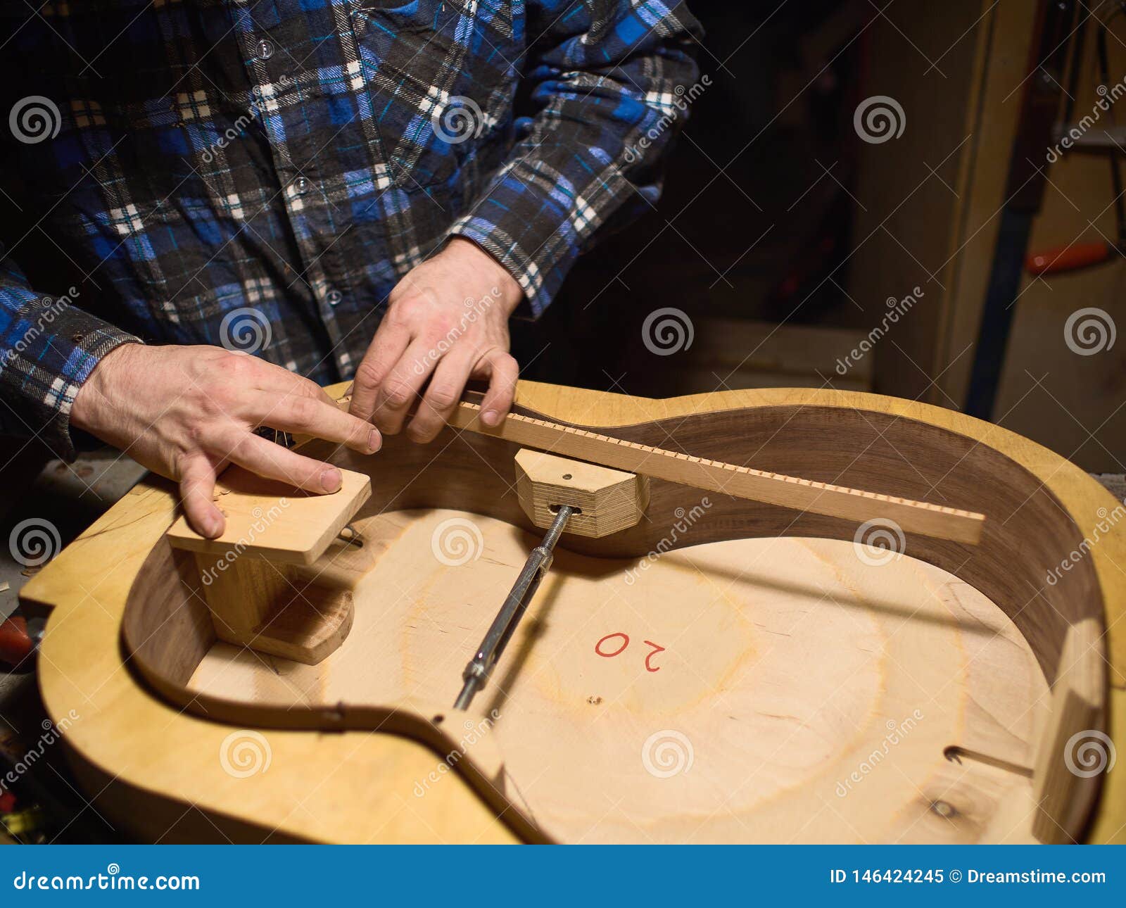 The Process of Making Classical Guitar. Stock Image - Image of acoustic ...