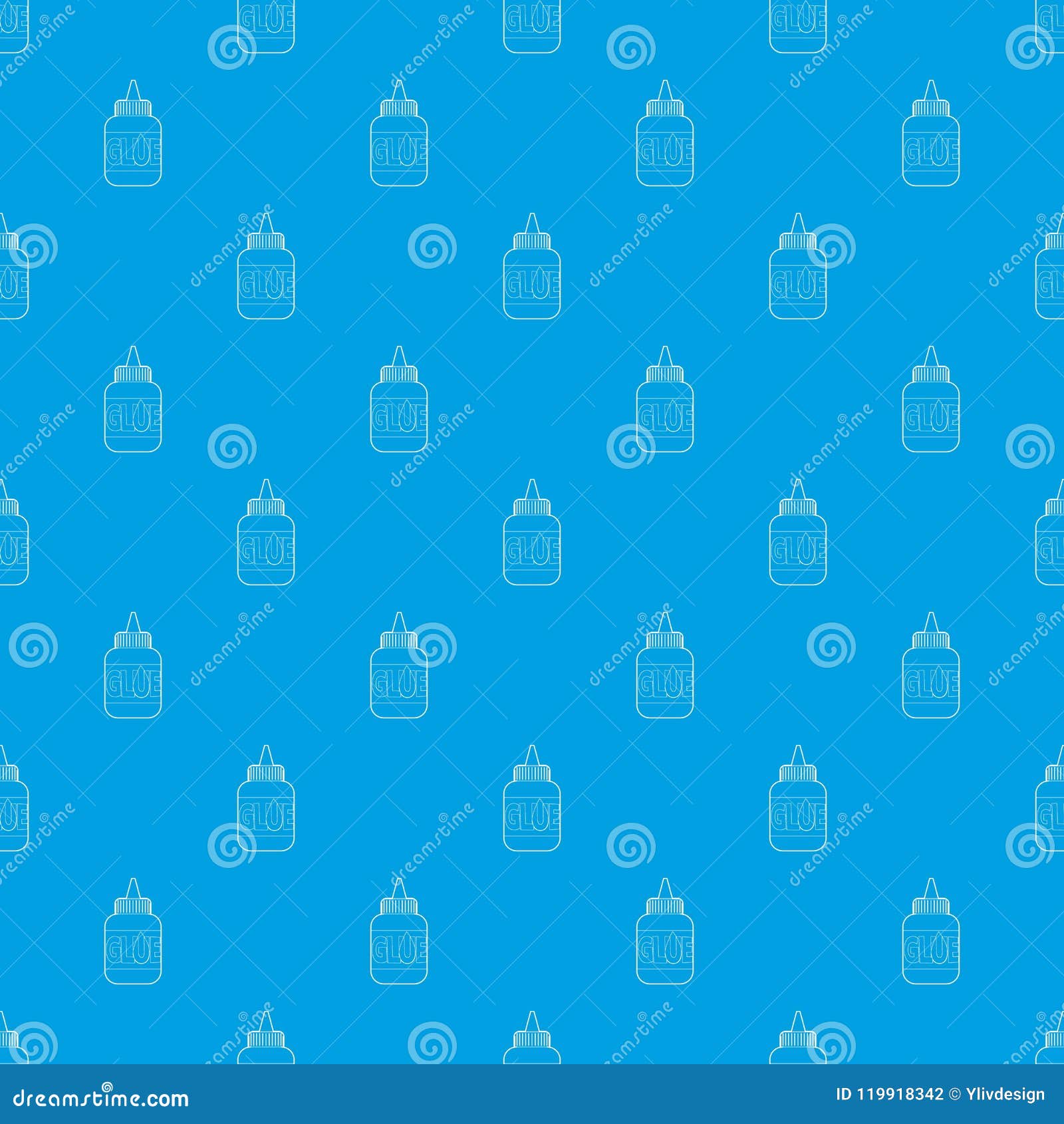 Glue Pattern Vector Seamless Blue Stock Vector - Illustration of paper ...