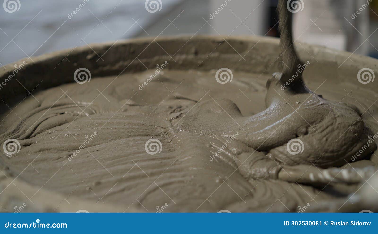 Glue Solution in a Bucket. Bucket with Solution Close-up. Laying Large ...