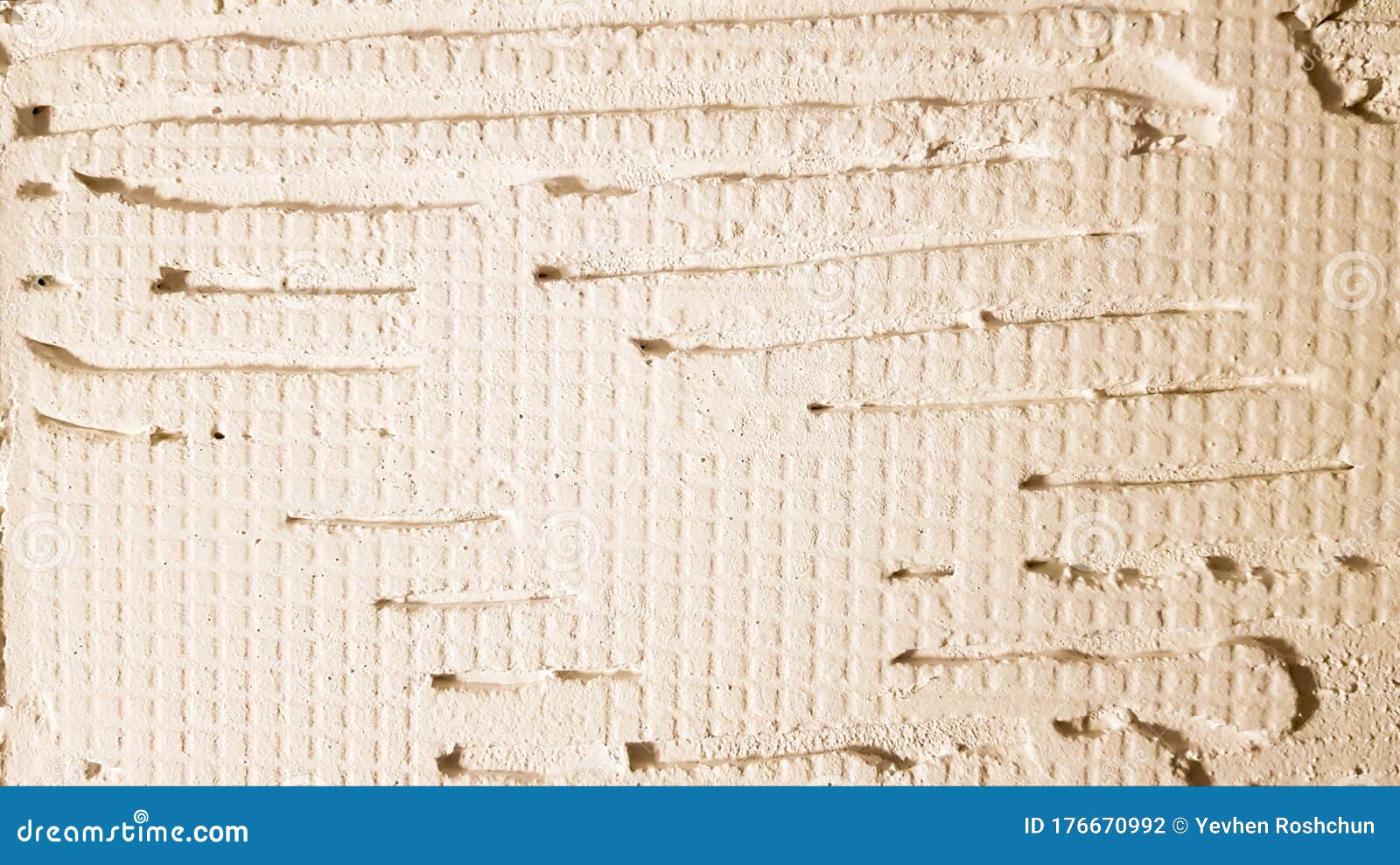 Glue for a Tile with a Gear Pattern. Installation of Tiles Stock Photo ...