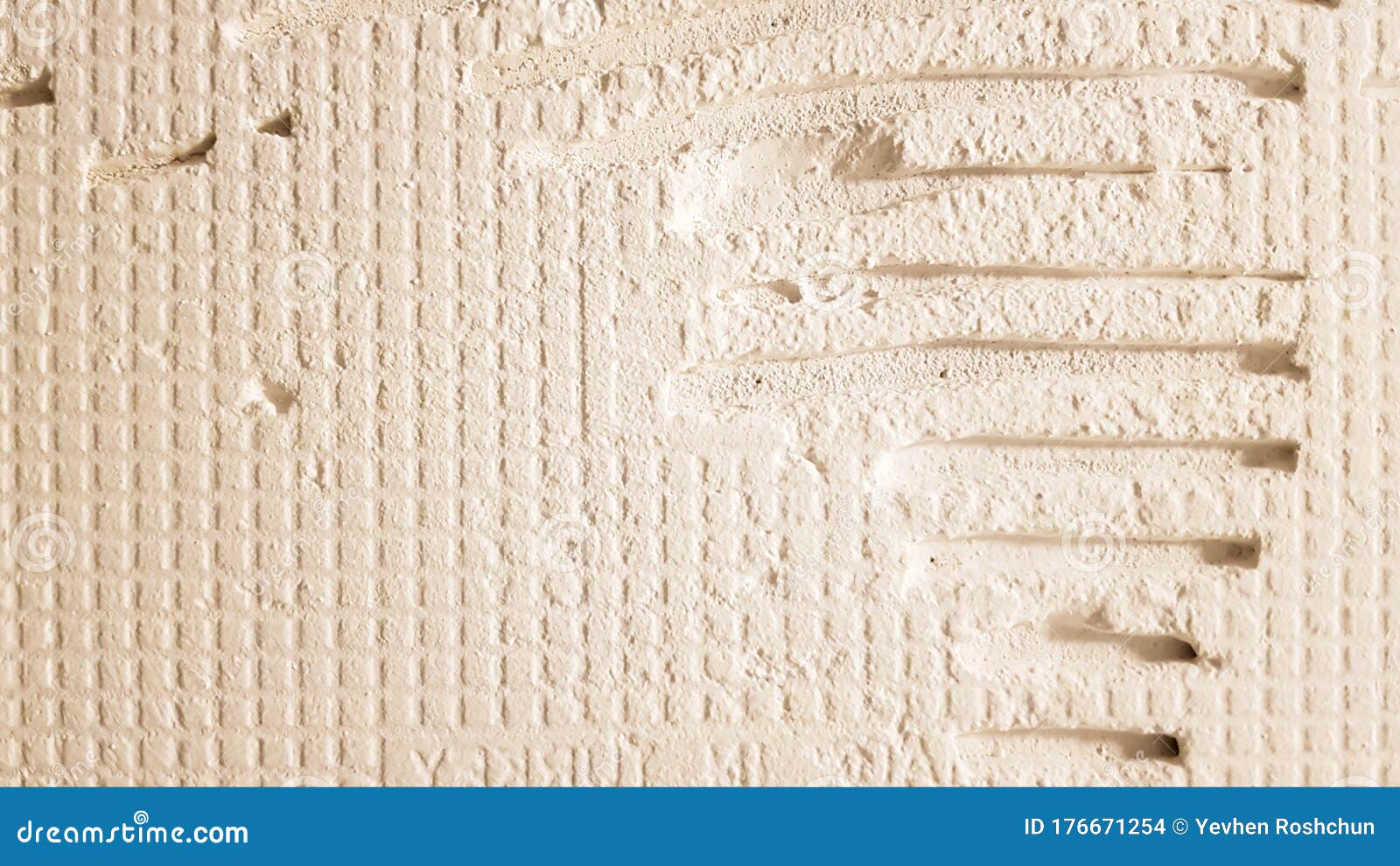 Glue for a Tile with a Gear Pattern. Installation of Tiles Stock Photo ...