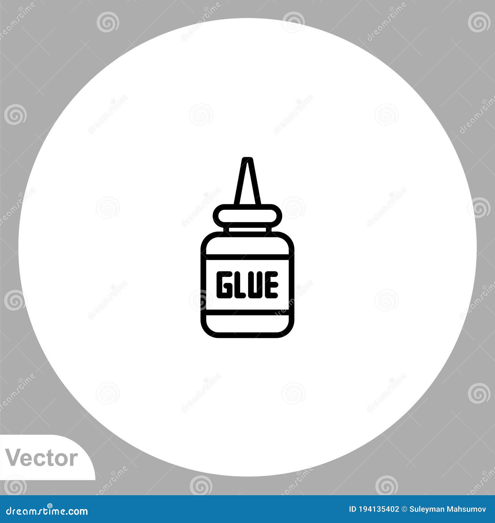 Glue Vector Icon Sign Symbol Stock Vector - Illustration of object ...