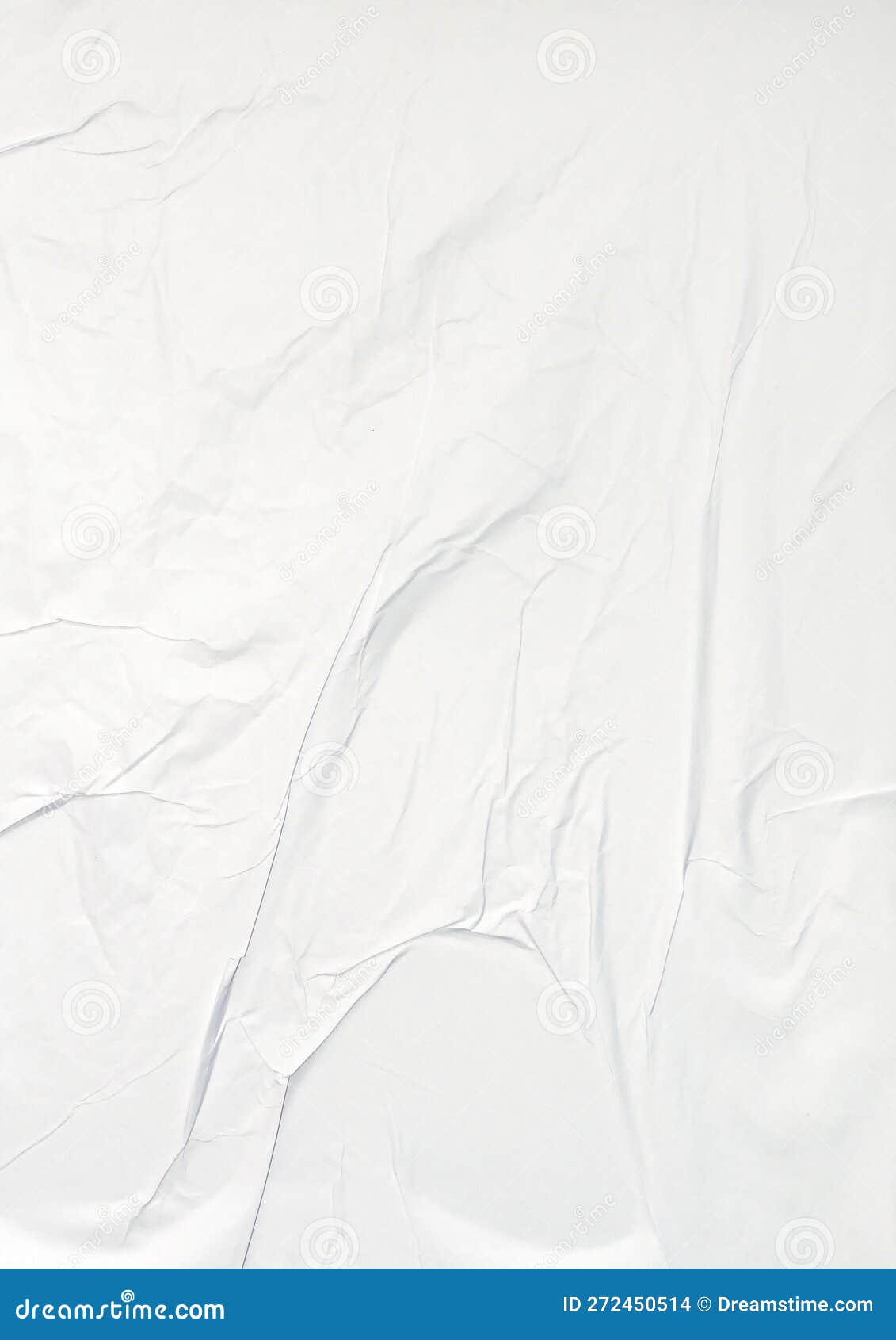 White Glued, Wrinkled and Crumpled Paper Texture Stock Photo - Image of ...