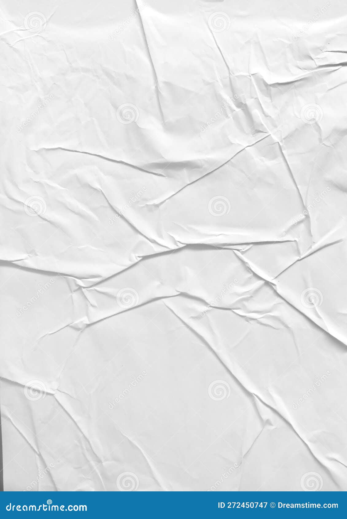 White Glued, Wrinkled and Crumpled Paper Texture Stock Image - Image of ...