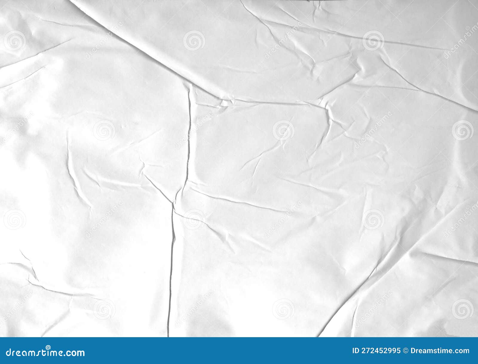 White Glued, Wrinkled and Crumpled Paper Texture Stock Image - Image of ...