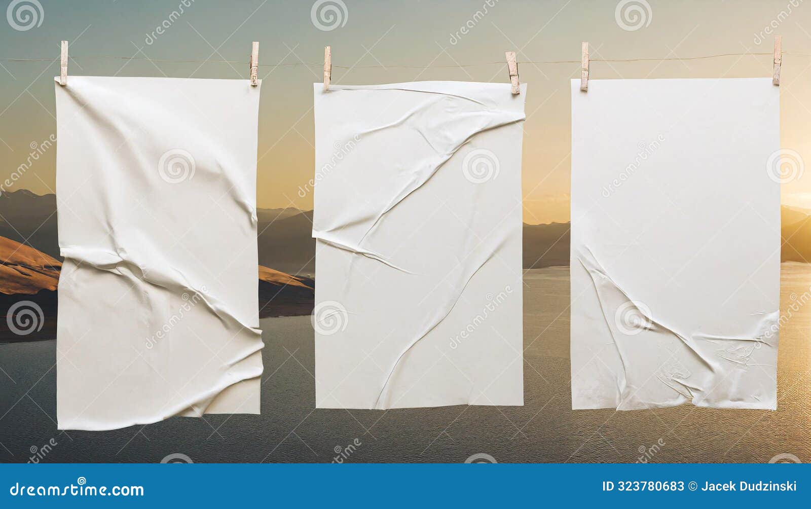 Glued White Square Paper Sheets Set. Vector Isolated Realistic Crumpled ...