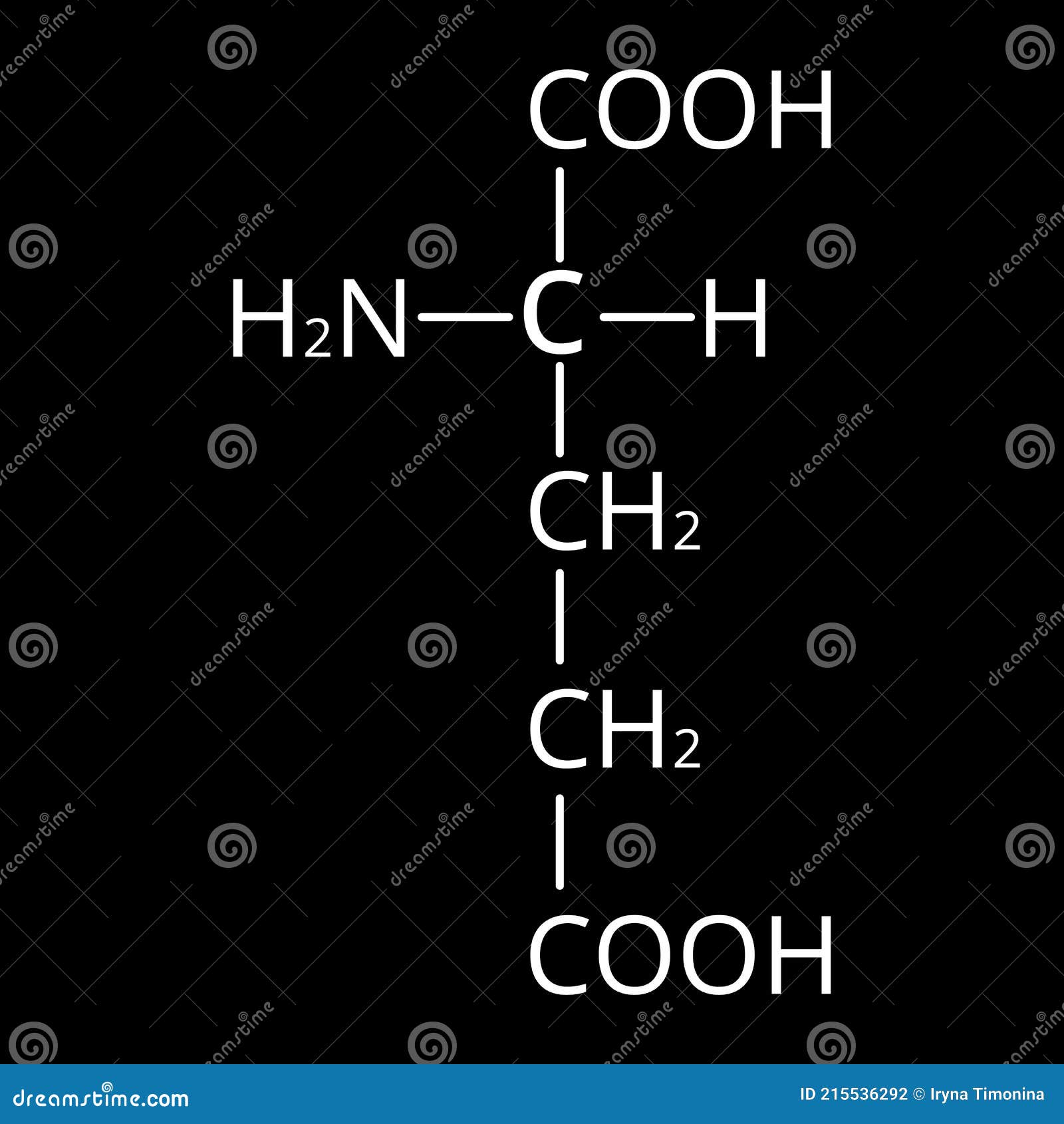 Glutamic Acid is an Amino Acid. Chemical Molecular Formula Glutamic ...
