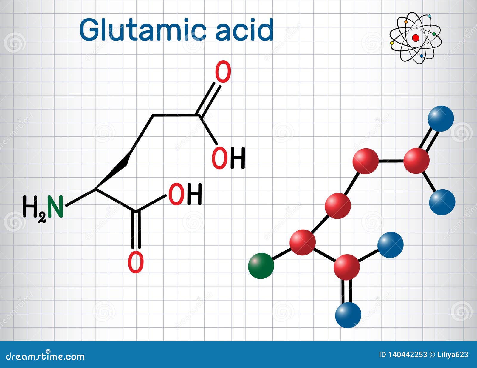 Glutamic Acid L- Glutamic Acid, Glu, E Aliphatic Amino Acid Molecule ...