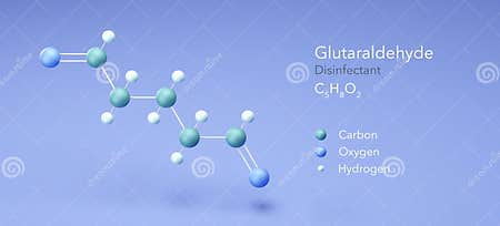 Glutaraldehyde Molecule, Molecular Structures, Disinfectant, 3d Model ...