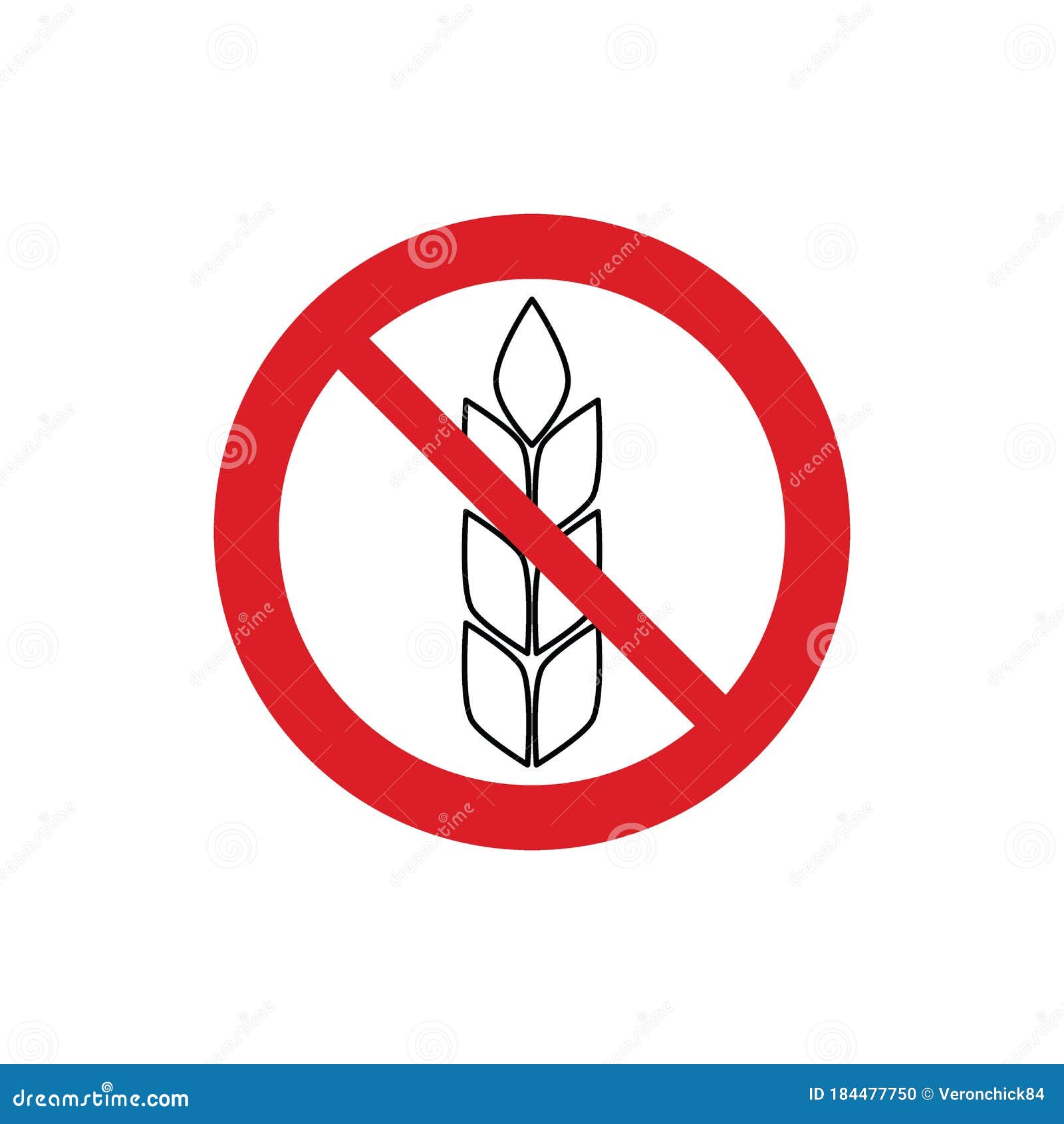 Gluten Free Sign No Wheat Sign Stock Vector - Illustration of healthy ...