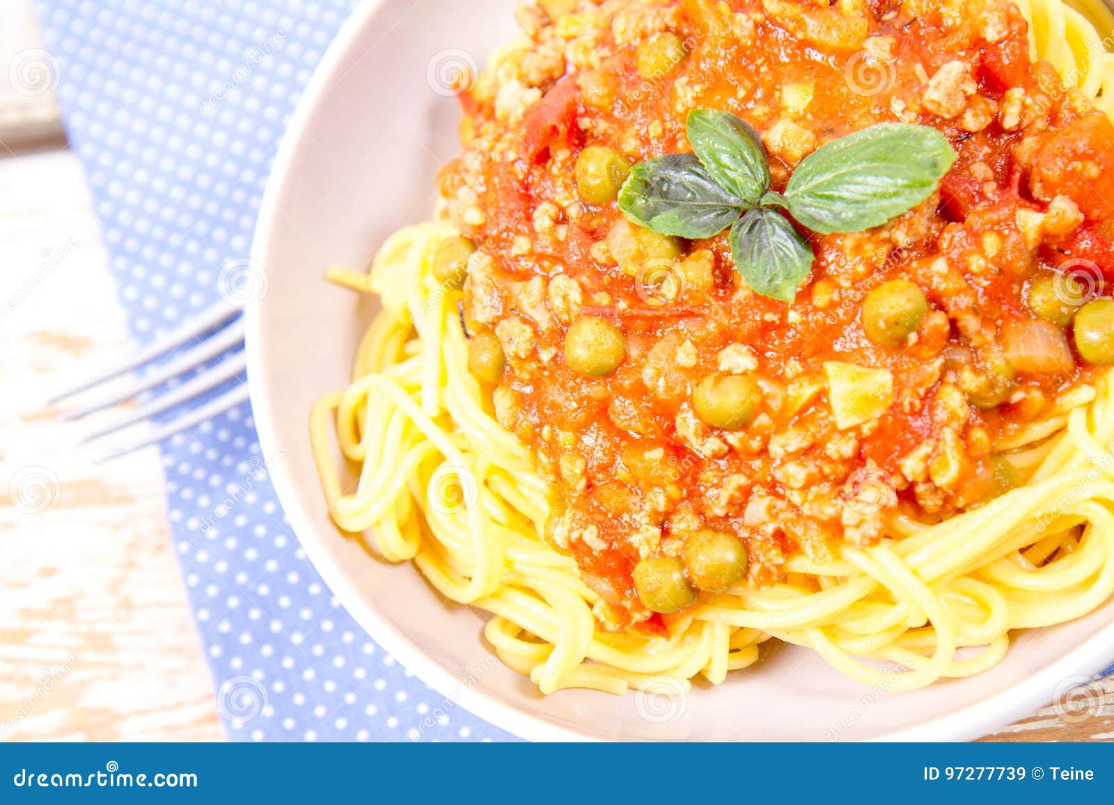 Spaghetti bolognese stock image. Image of lunch, nutrition - 97277739