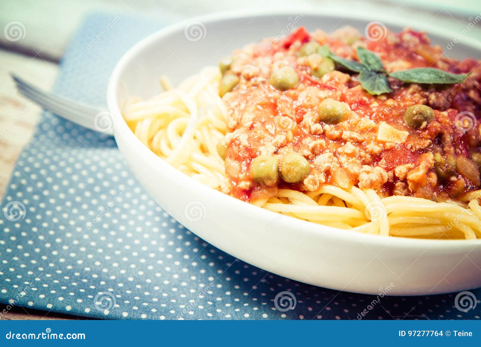 Spaghetti bolognese stock photo. Image of bolognese, colorful - 97277764