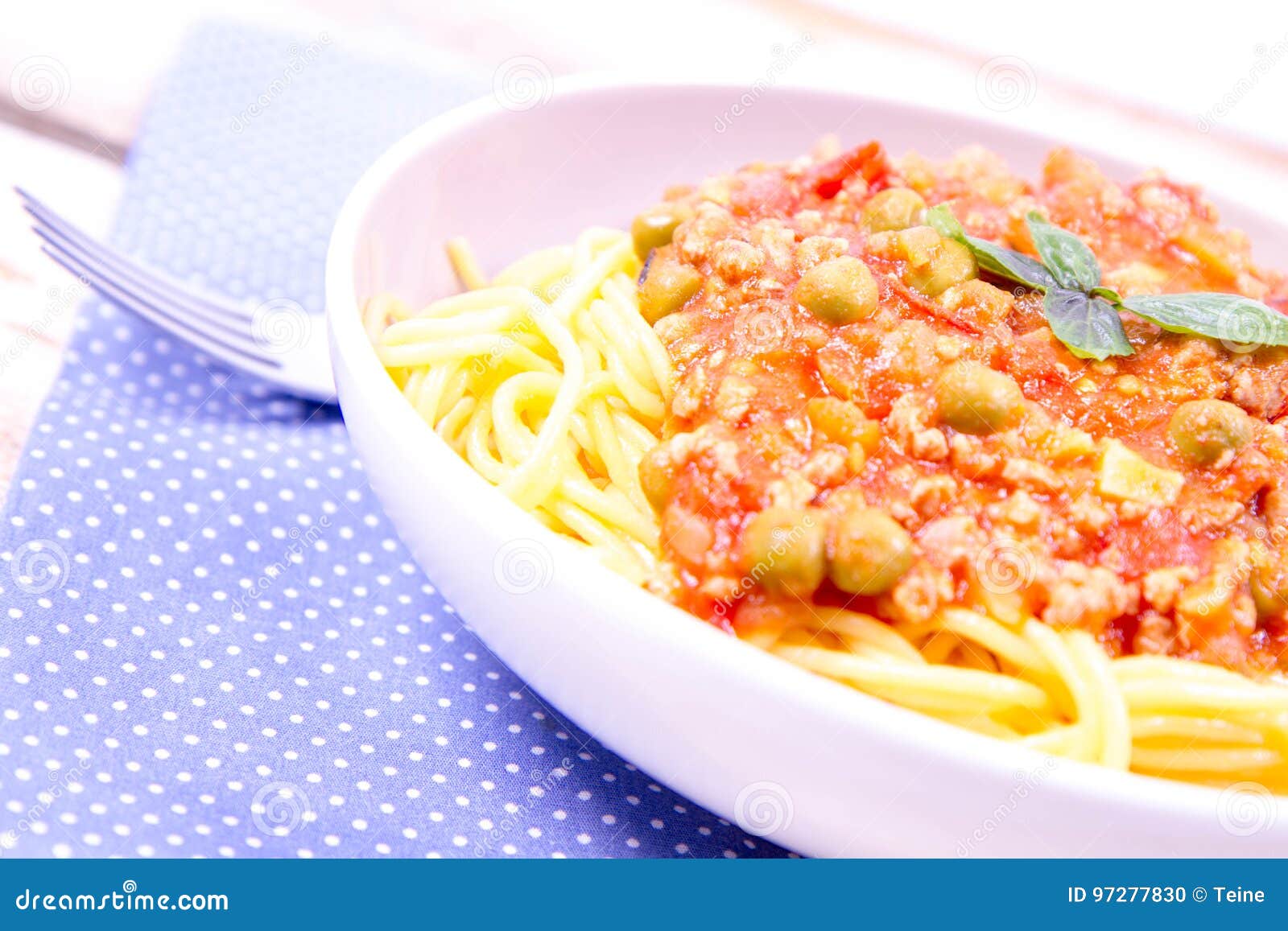 Spaghetti bolognese stock photo. Image of coeliac, colorful - 97277830