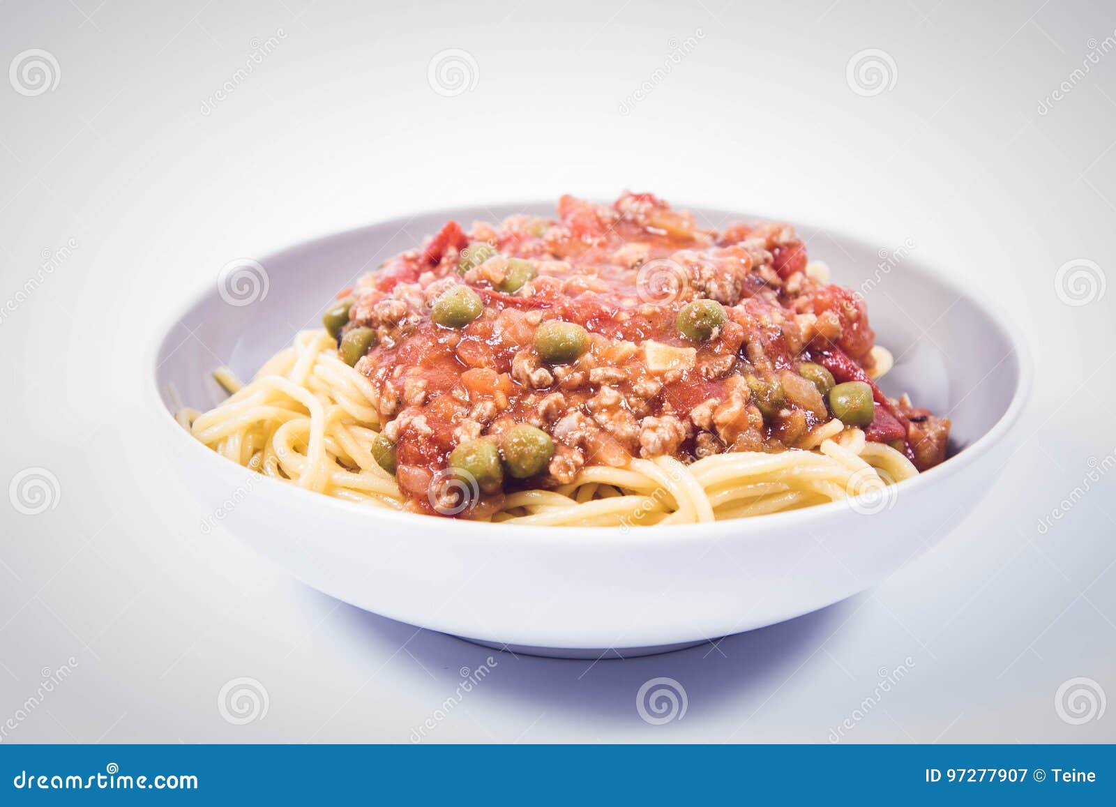 Spaghetti bolognese stock image. Image of corn, bolognese - 97277907