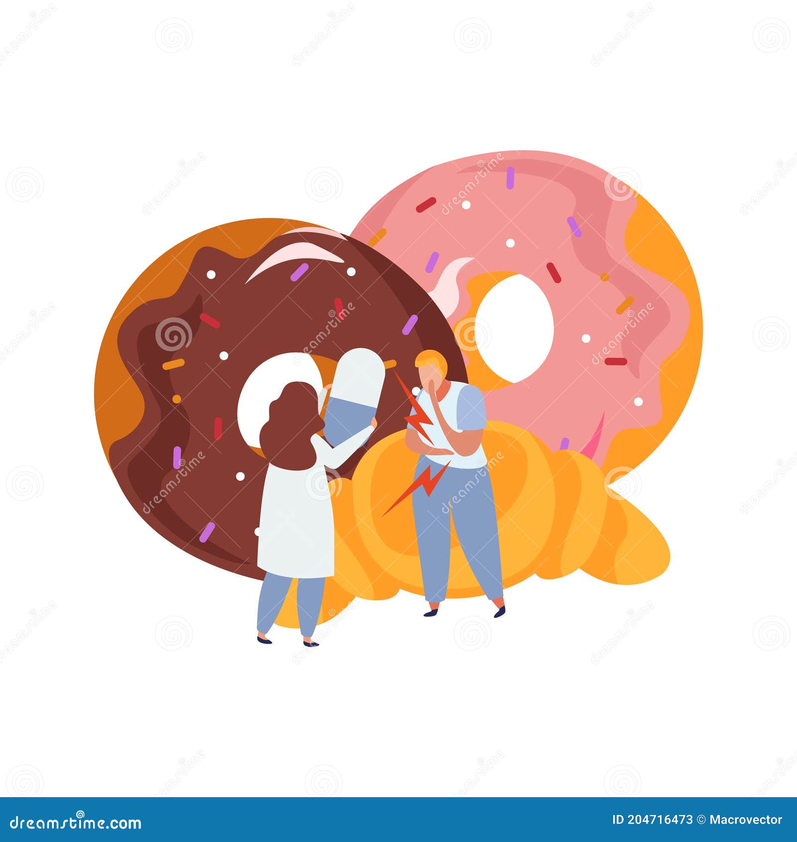 Gluten Intolerance Icon Set Cartoon Vector | CartoonDealer.com #270648799