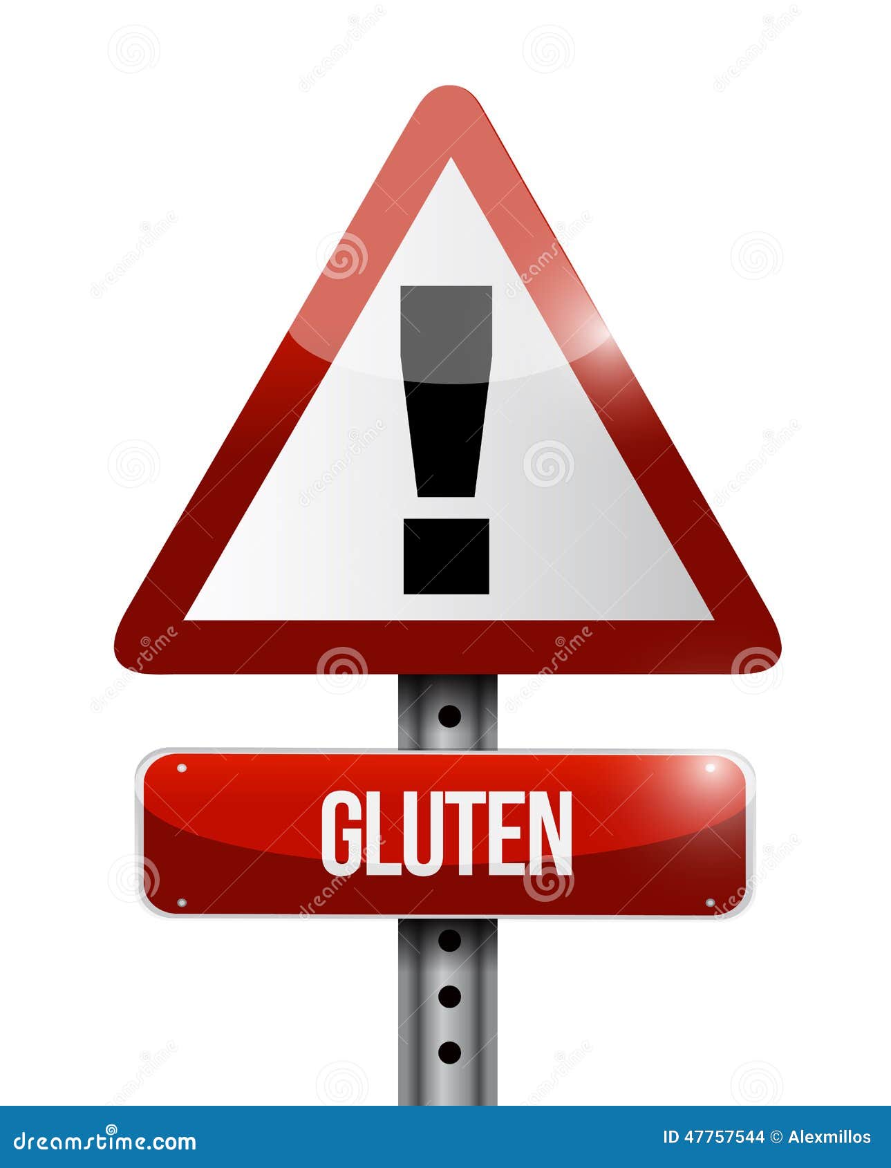 Gluten Warning Sign Illustration Design Stock Illustration ...