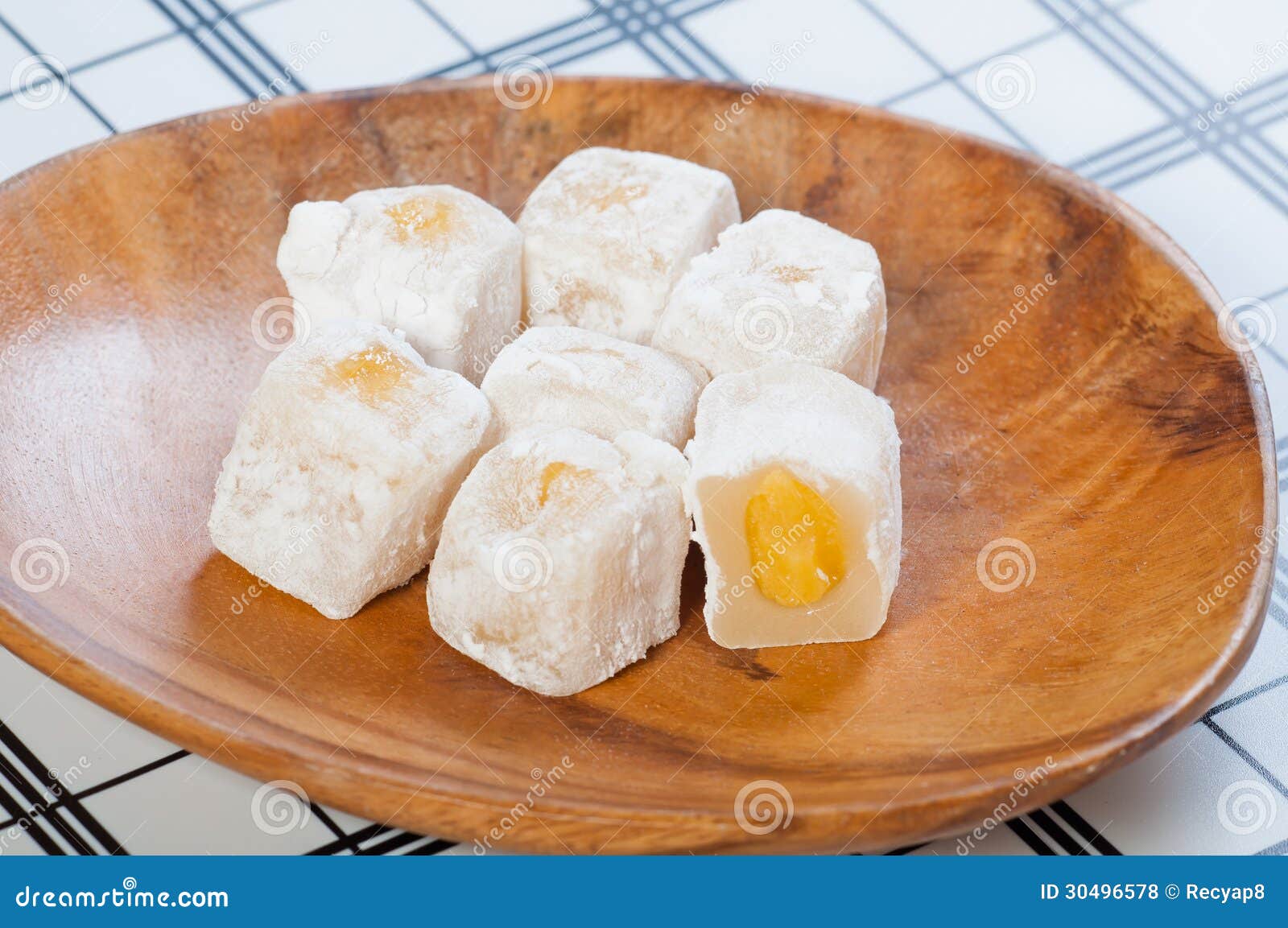 Glutenous Rice Filled with Mongo Cream Paste Stock Photo - Image of ...