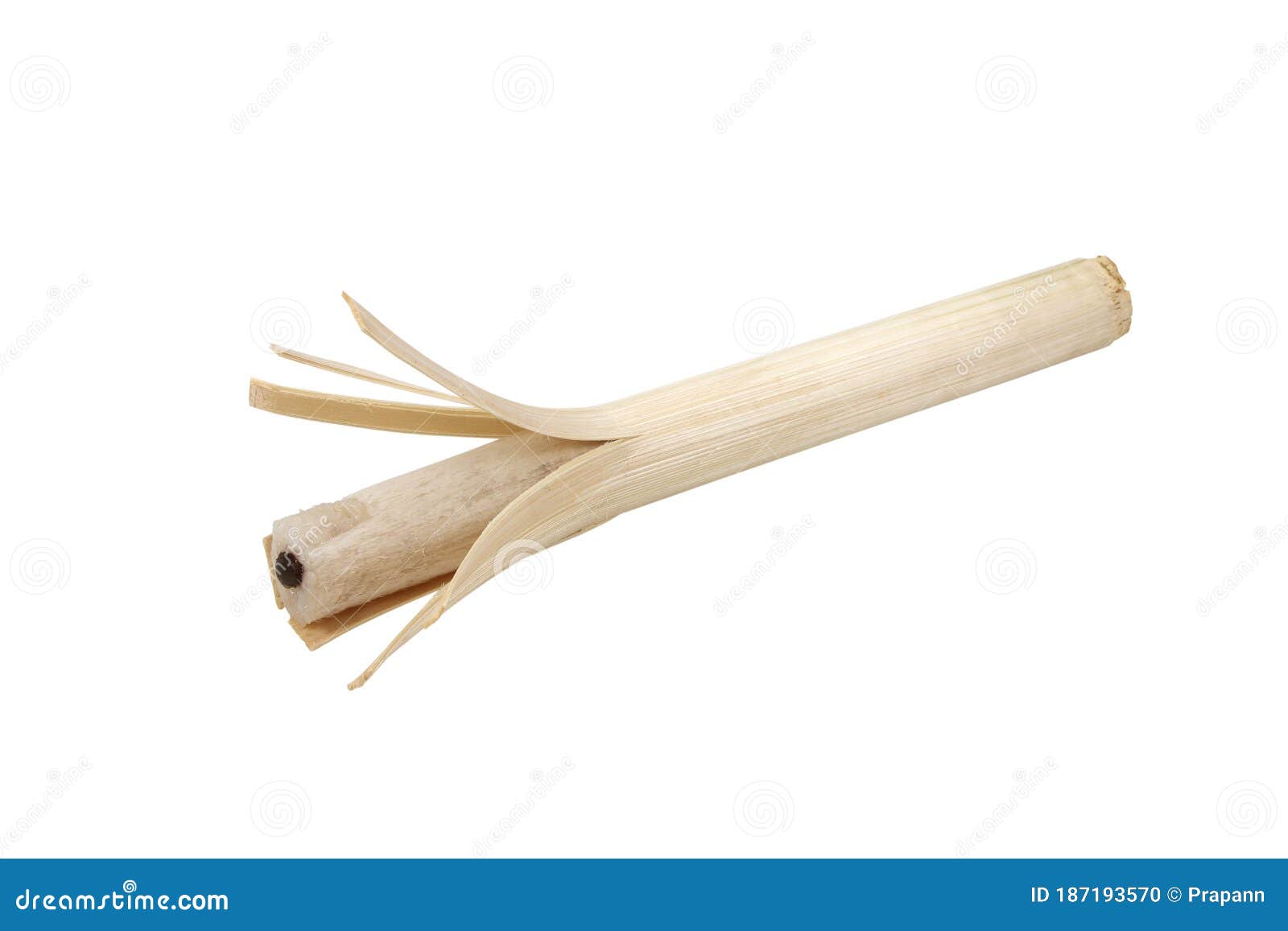 The Glutinous Rice Roasted in Bamboo Tube Isolated on White Stock Photo ...