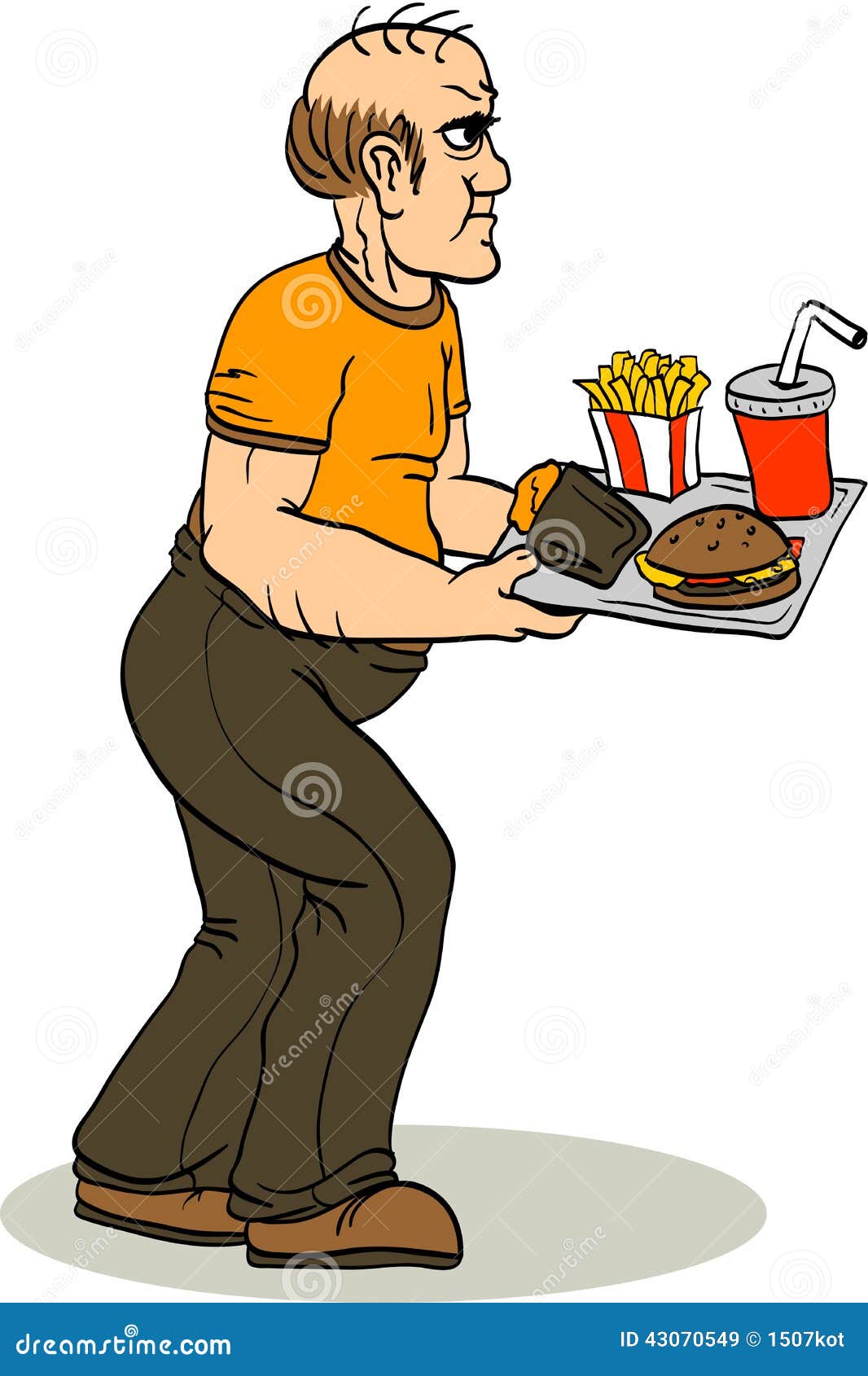 Glutton Stock Vector Illustration Of Hamburger Cartoon 43070549