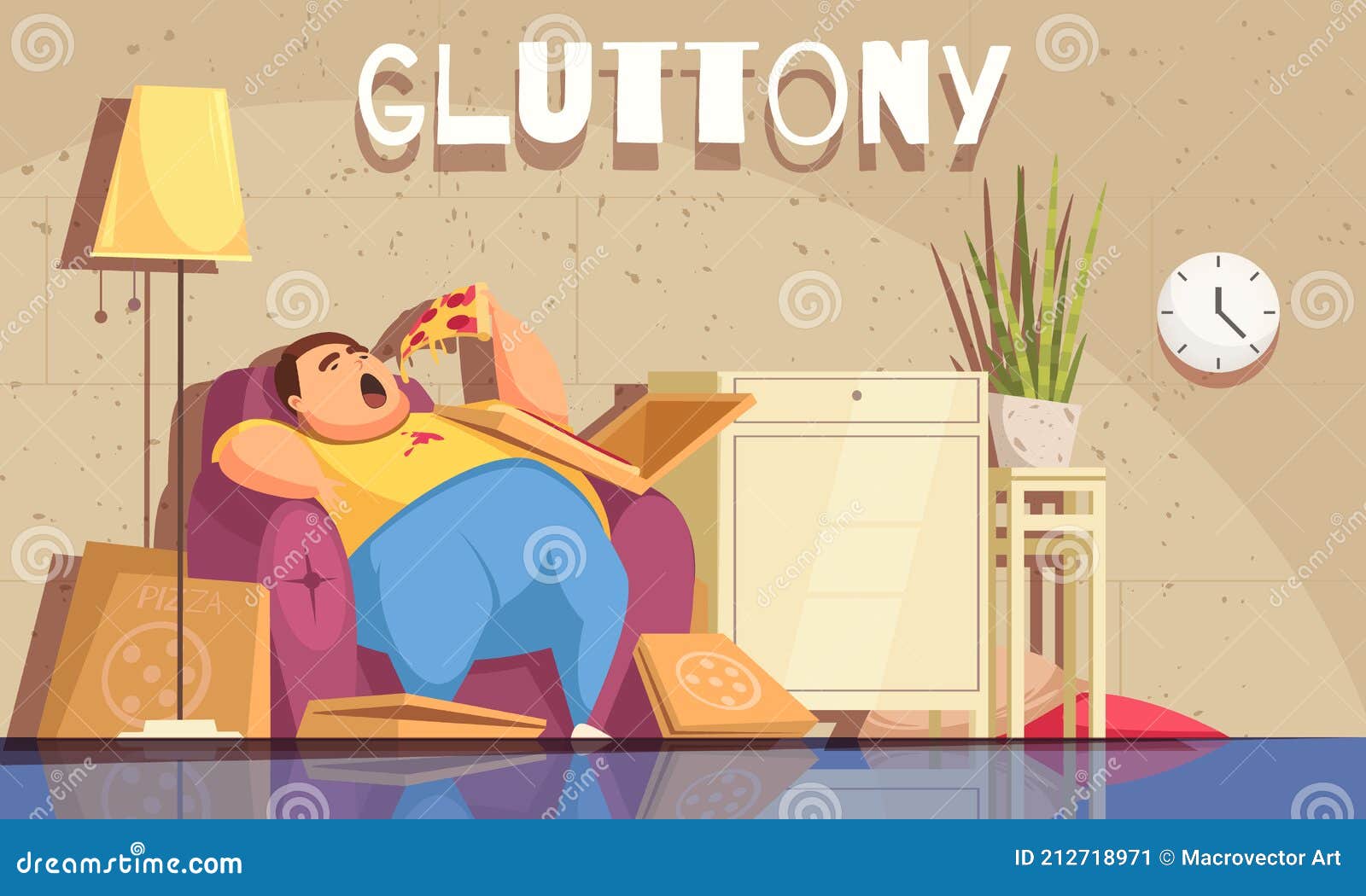 Gluttony Background Illustration | CartoonDealer.com #132237418