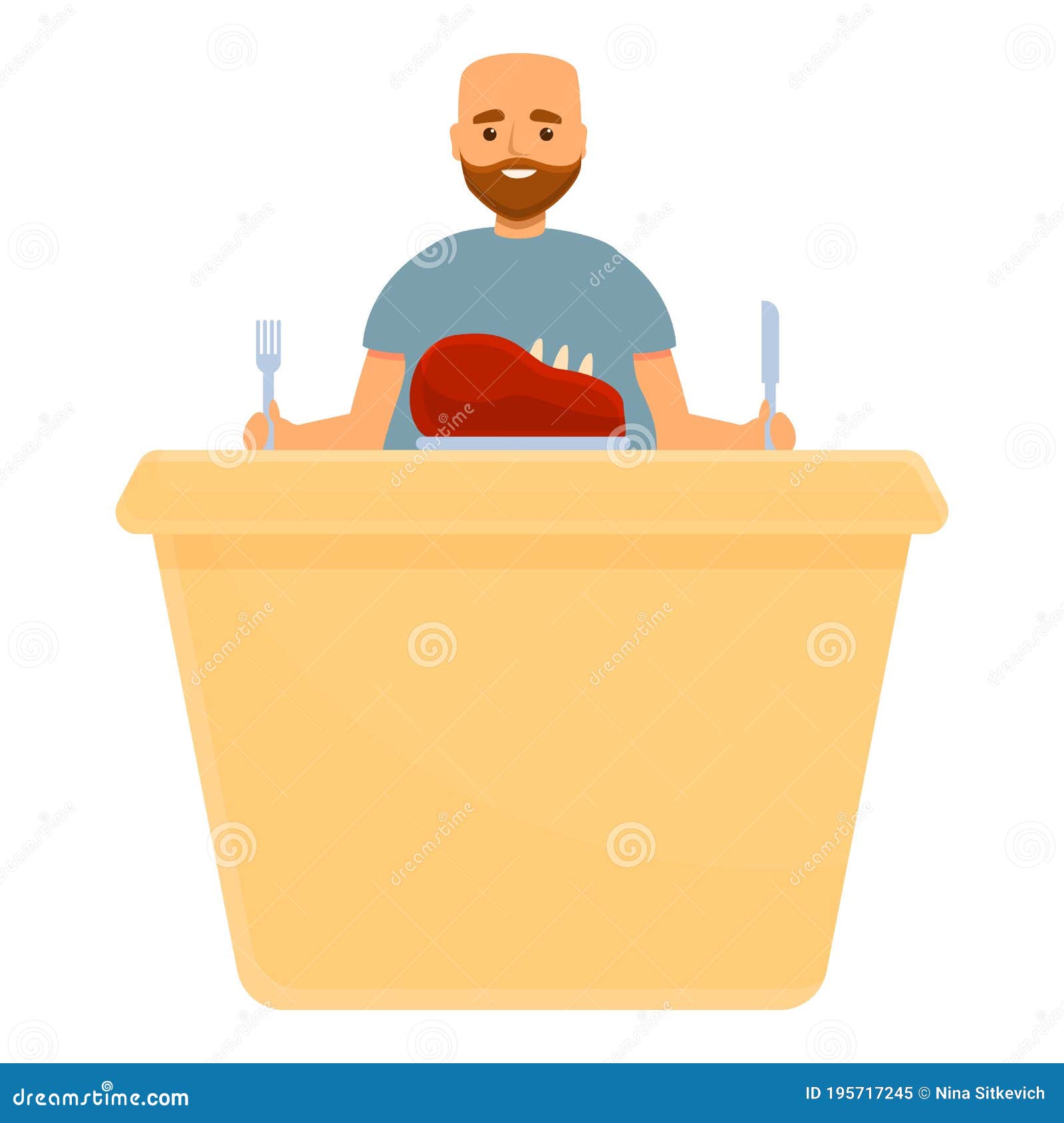 Gluttony Icon, Cartoon Style Vector Illustration | CartoonDealer.com ...