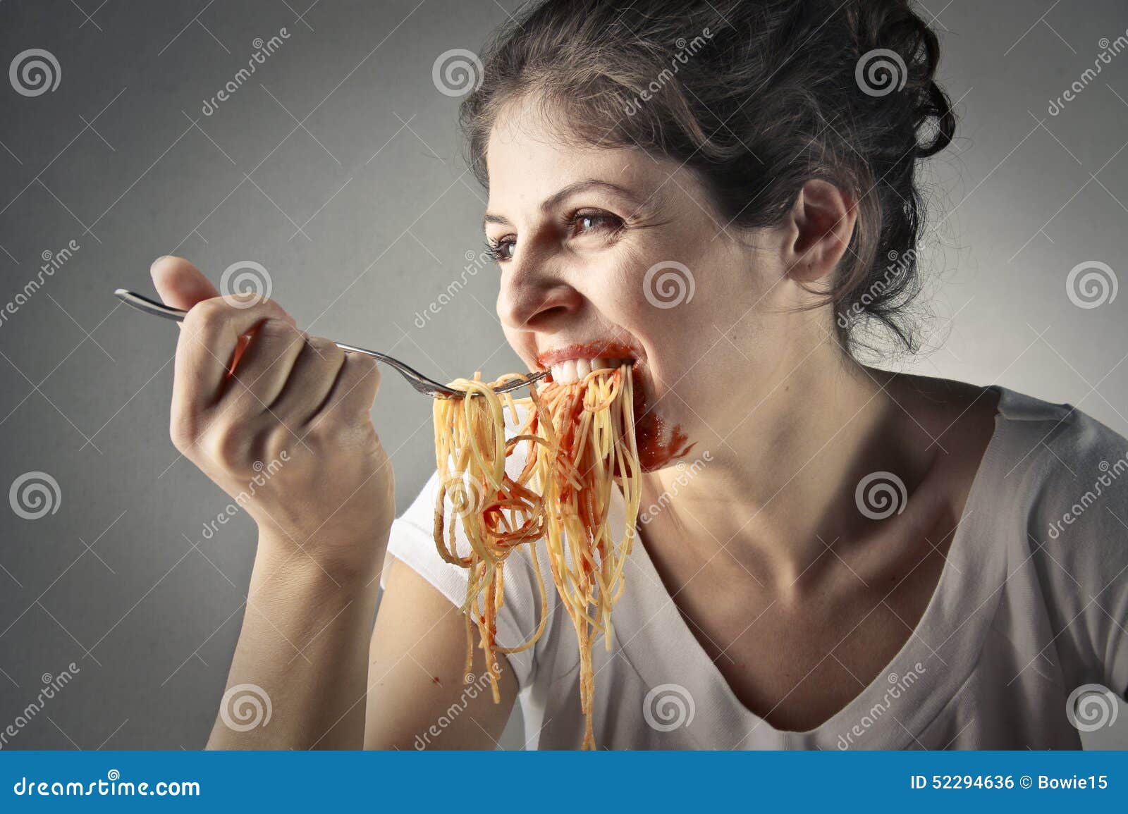 Gluttony of pasta stock photo. Image of portrait, pasta - 52294636