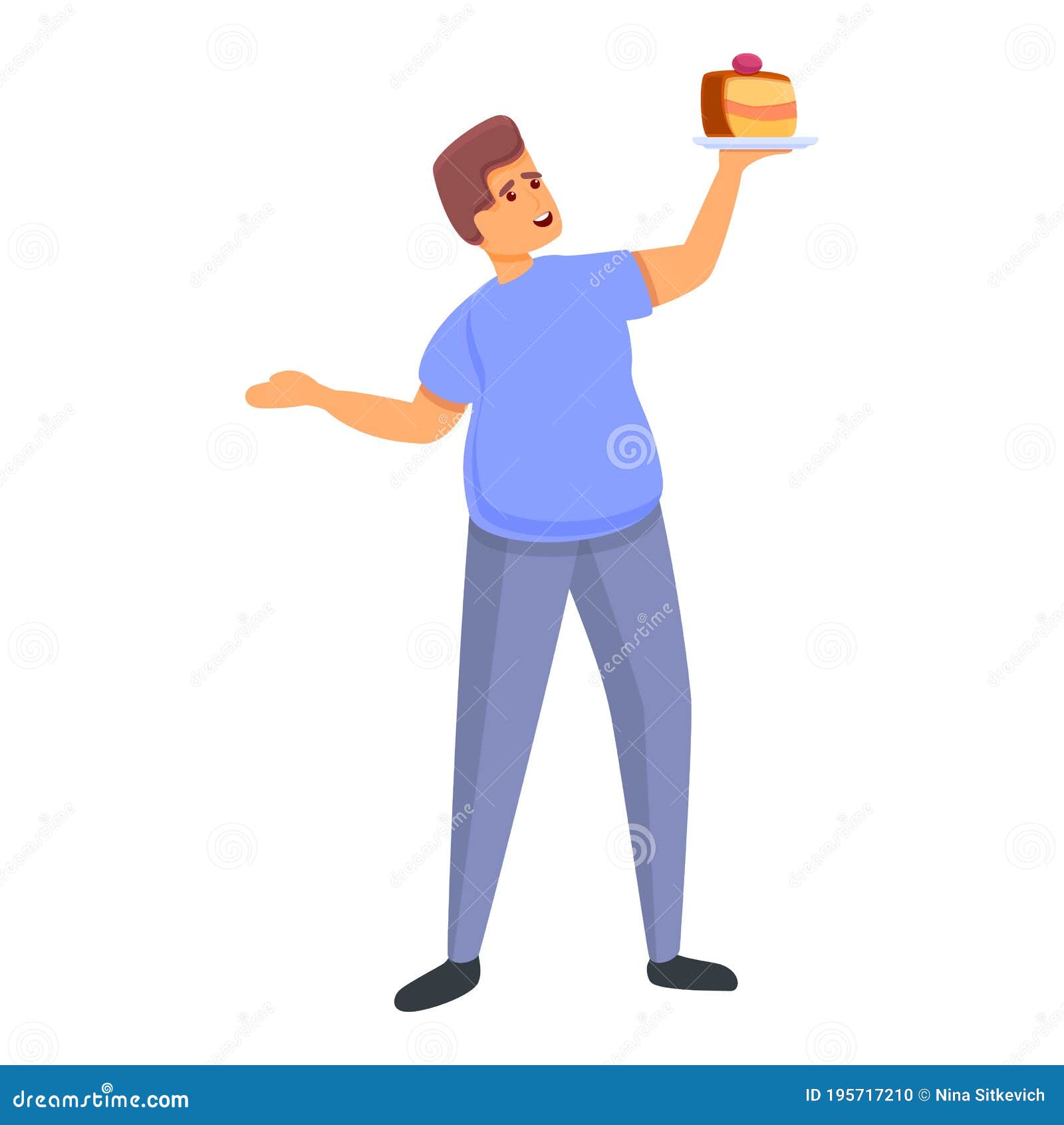 Gluttony Icon, Cartoon Style Vector Illustration | CartoonDealer.com ...