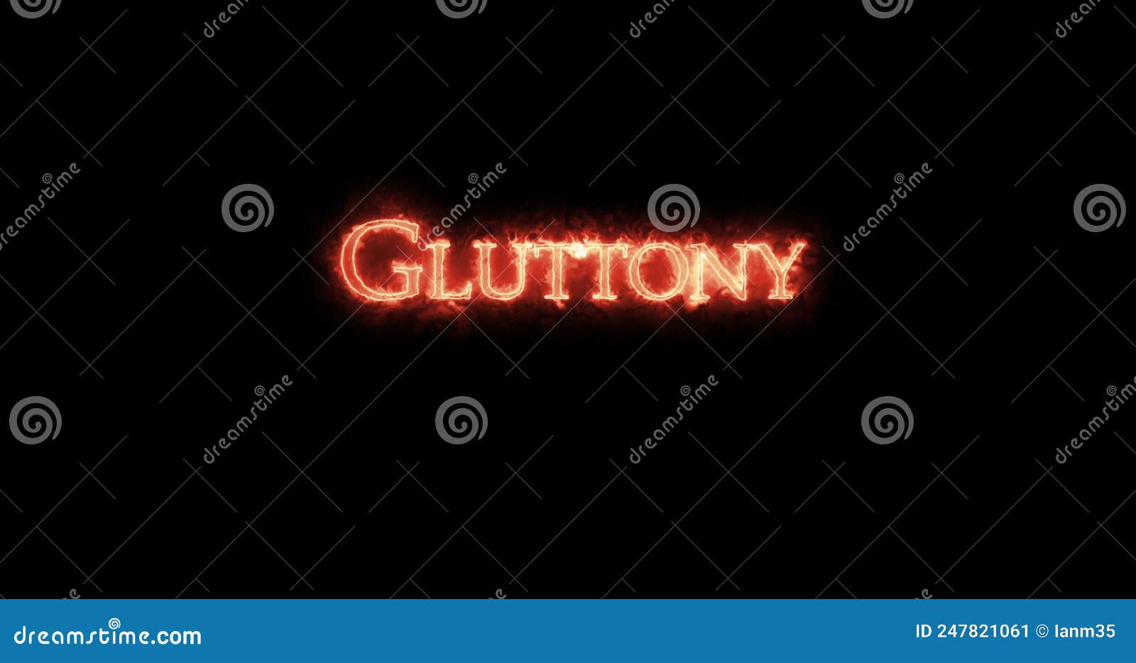 Gluttony Written with Fire. Loop Stock Video - Video of catholic, fire ...