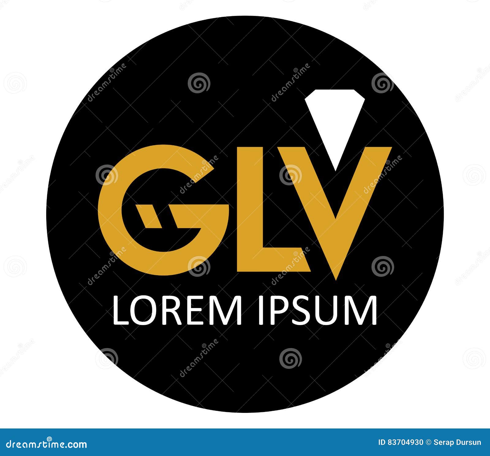 GLV Logo Design stock illustration. Illustration of design - 83704930