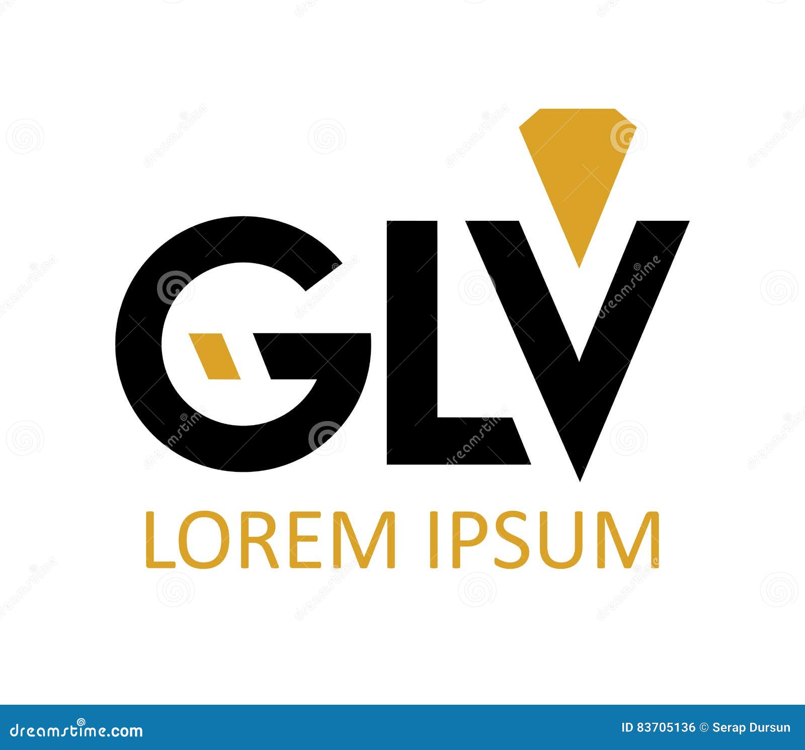 GLV Logo Design stock illustration. Illustration of jewel - 83705136