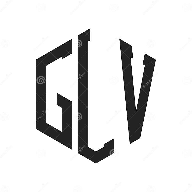 GLV Logo Design. Initial Letter GLV Monogram Logo Using Hexagon Shape ...
