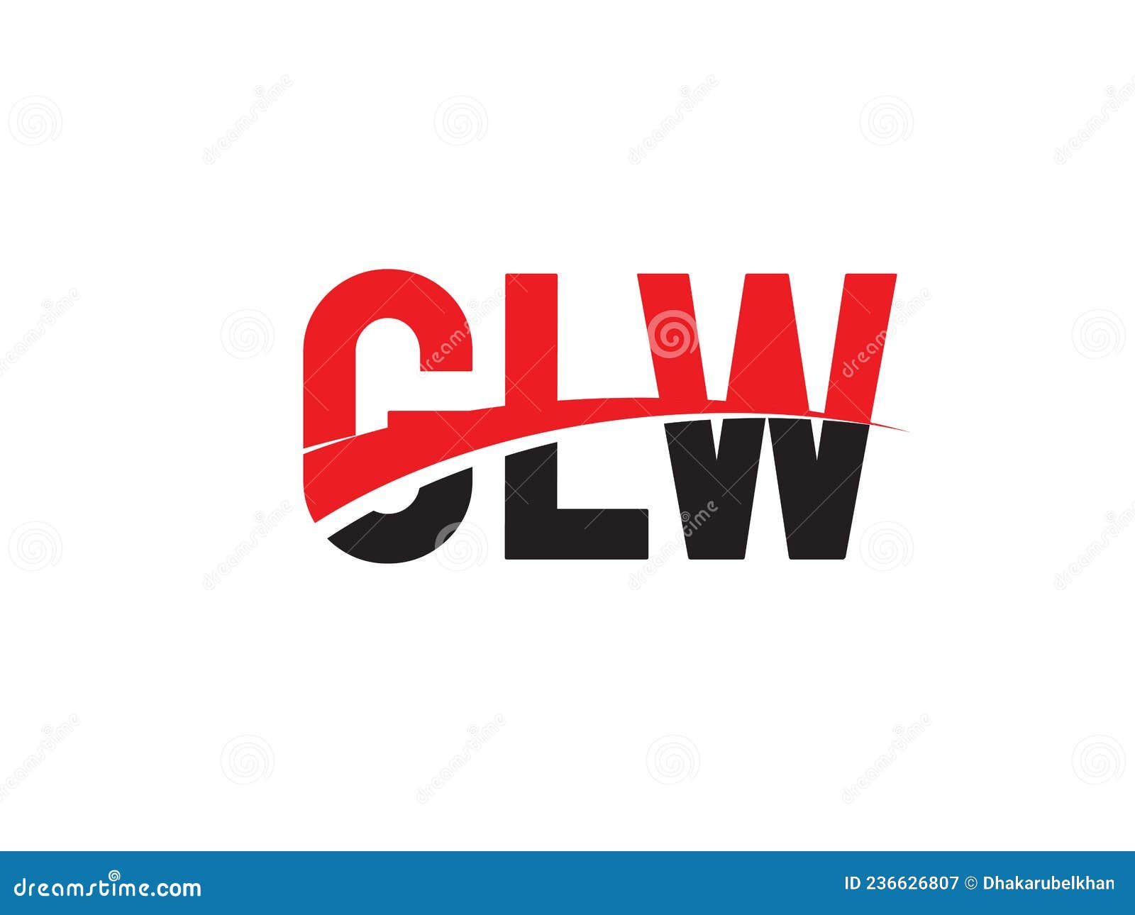 GLW Letter Initial Logo Design Vector Illustration Stock Vector ...