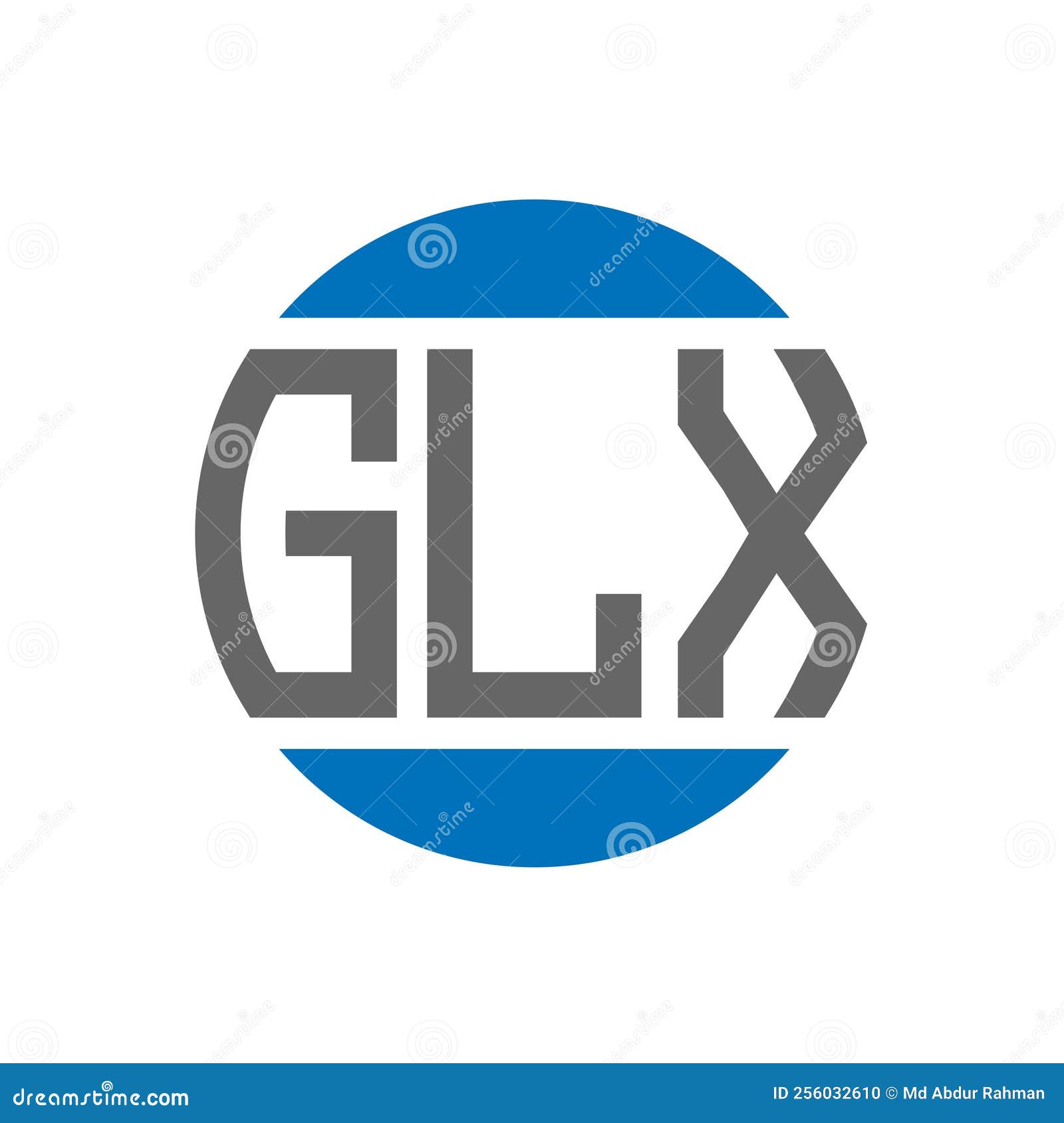 GLX Letter Logo Design on White Background. GLX Creative Initials ...
