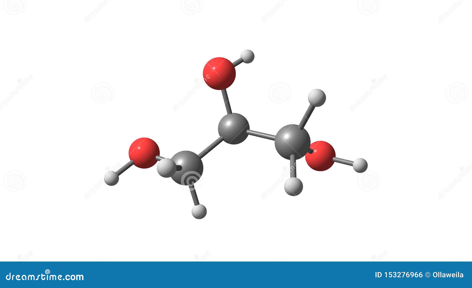 Glycerol Glycerine, Glycerin. Structure Of A Molecule Vector ...