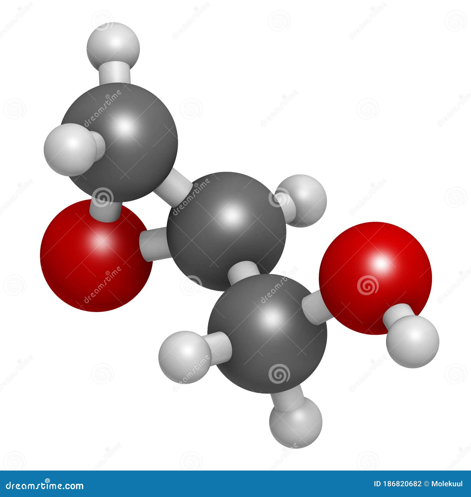 Glycidol Molecule. Skeletal Formula. Royalty-Free Stock Photography ...