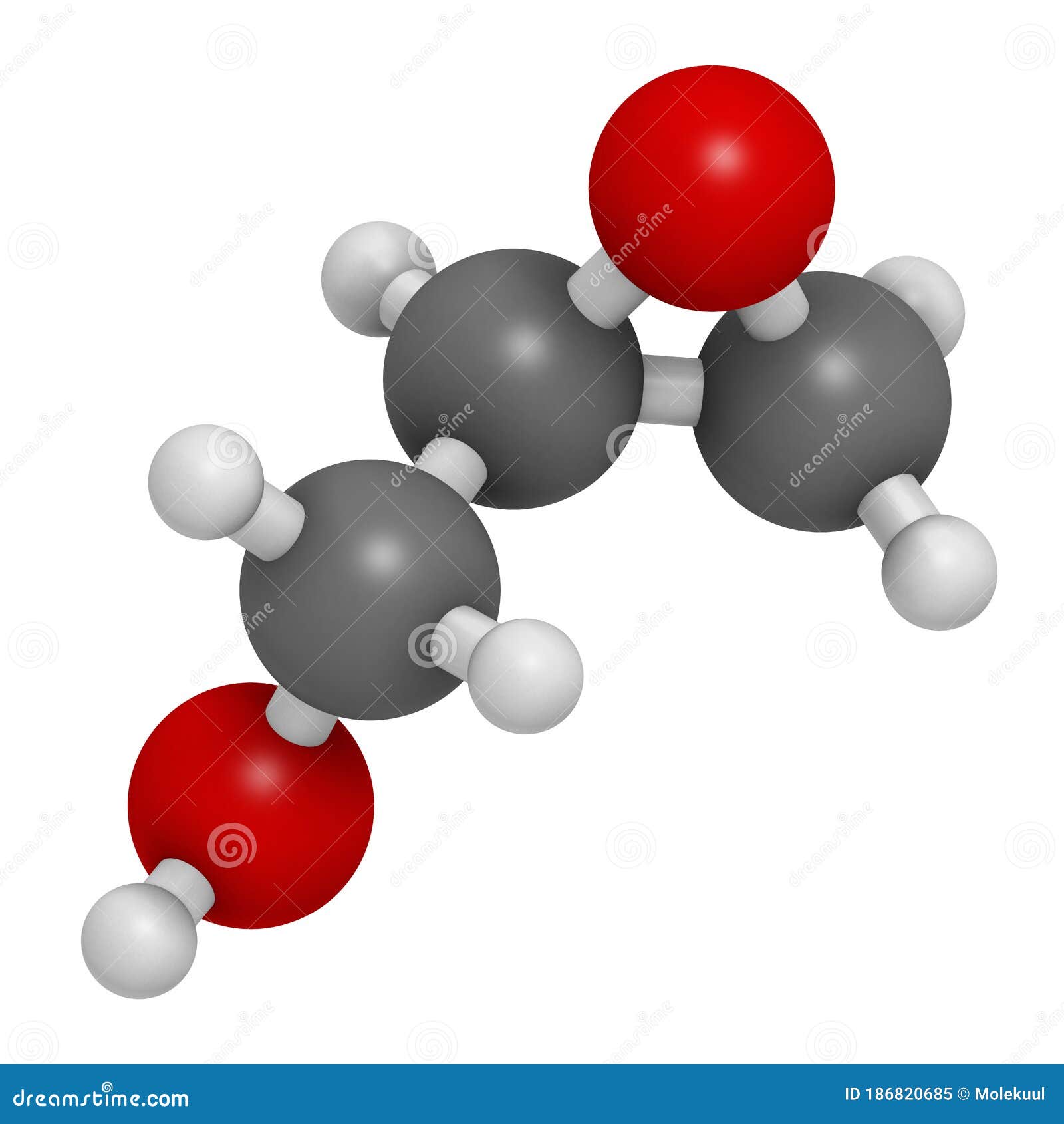 Glycidol Molecule. Skeletal Formula. Royalty-Free Stock Photography ...