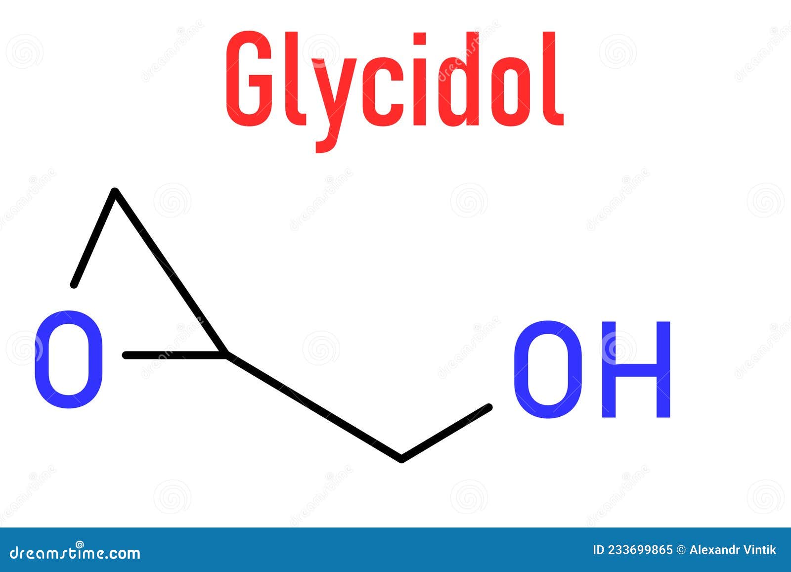 Glycidol Molecule. Skeletal Chemical Formula Stock Vector ...