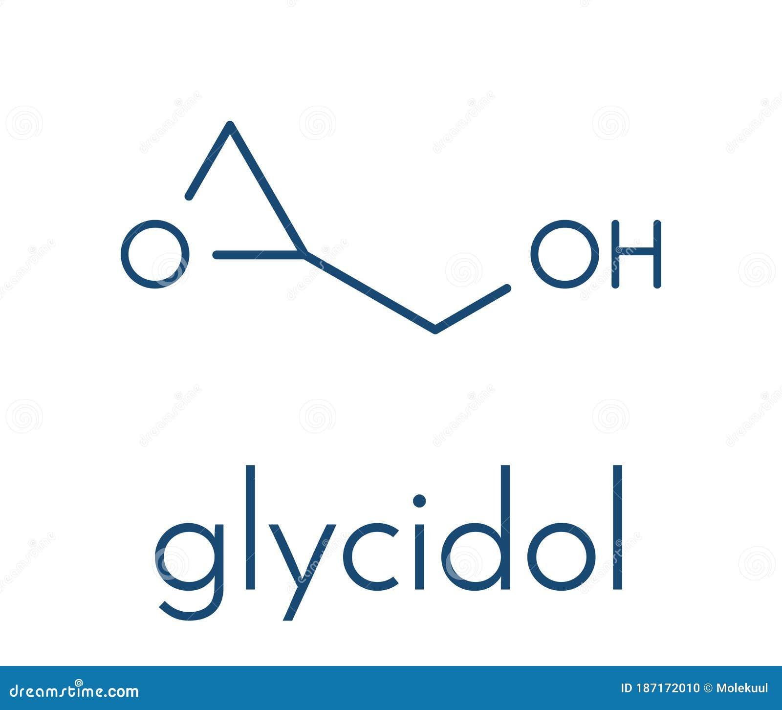 Glycidol Molecule. Skeletal Formula. Royalty-Free Stock Photography ...